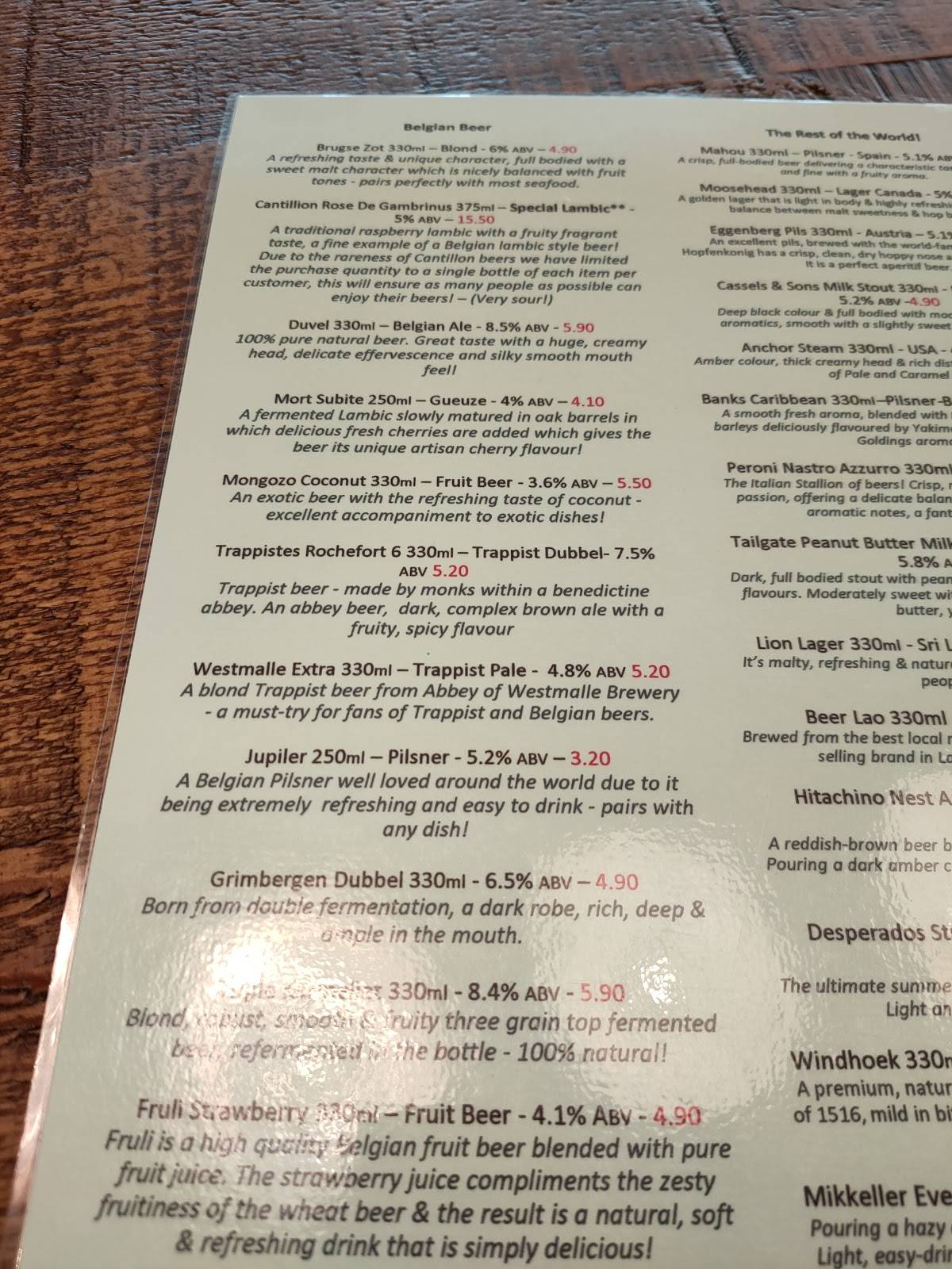 Menu at The Warehouse Taproom, Bar & Restaurant, West Winch