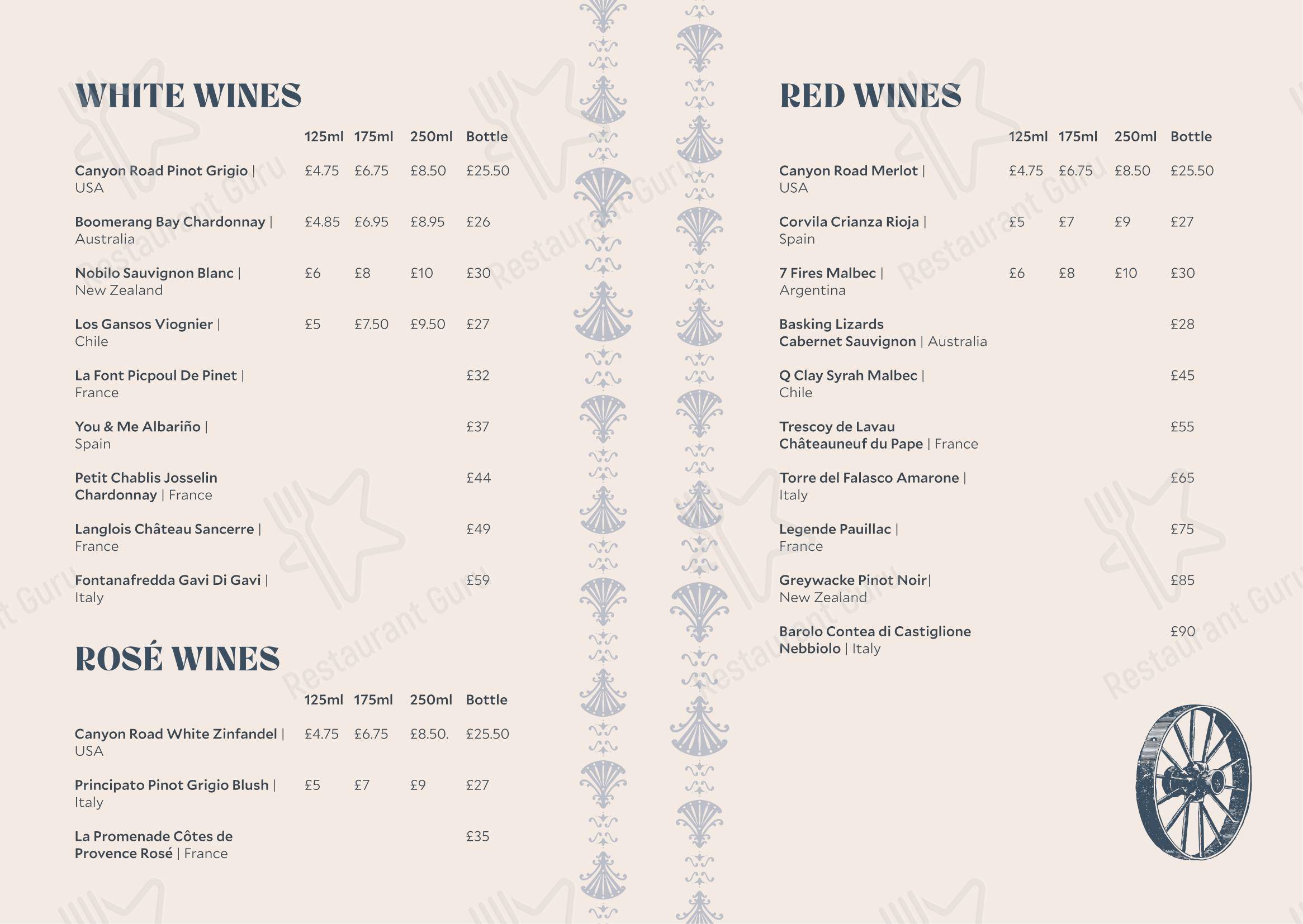 Menu at The Waterhead Inn pub & bar, Ambleside, Lake Rd
