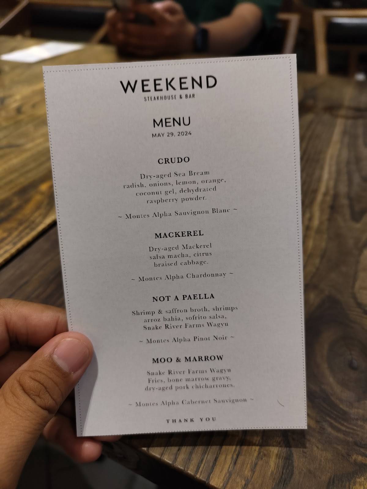Menu at The Weekend pub & bar, Cebu City, 88th Ave
