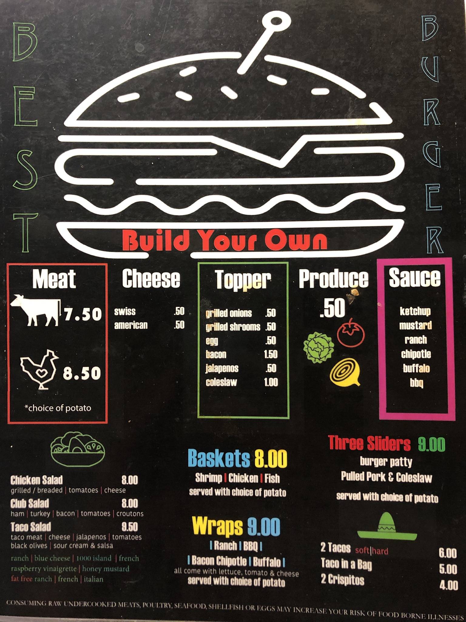 Menu at The Zone Sports Bar & Grill, Pocahontas