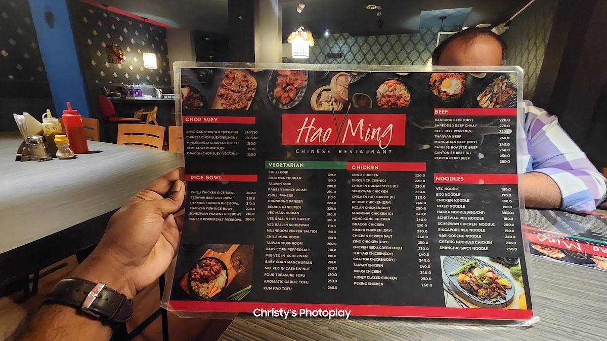 Menu at Hao Ming, Thrissur