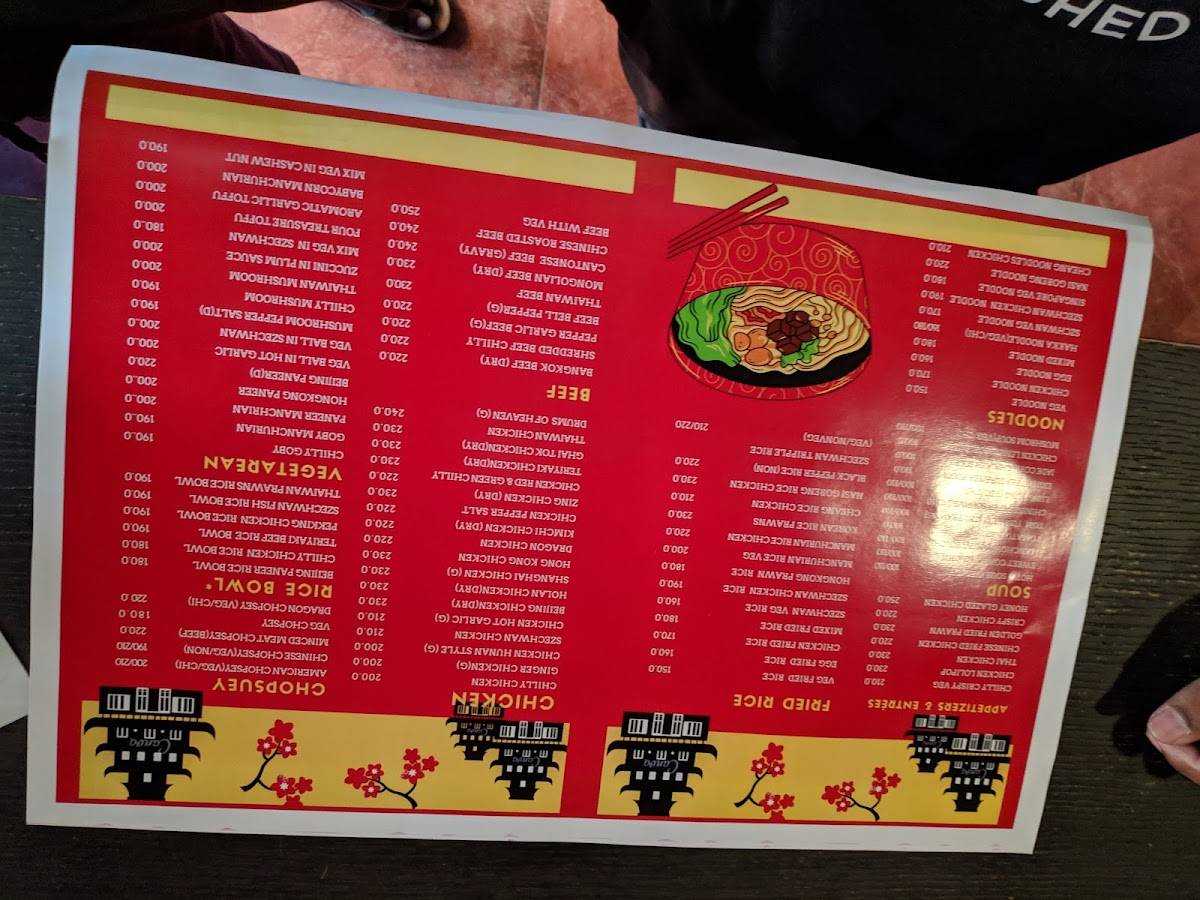 Menu at Hao Ming, Thrissur