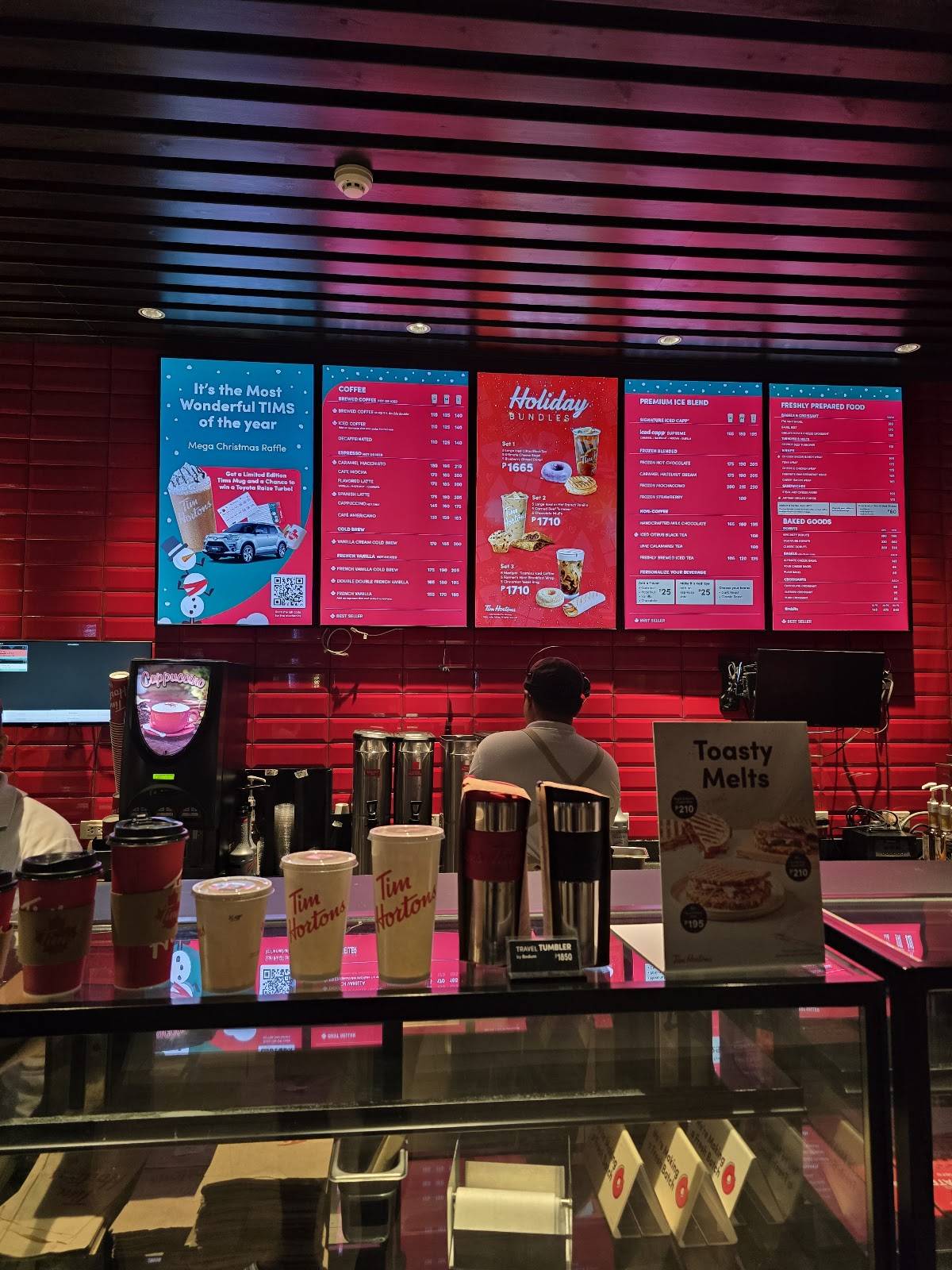 Menu at Tim Horton's Total NLEX restaurant, Apalit