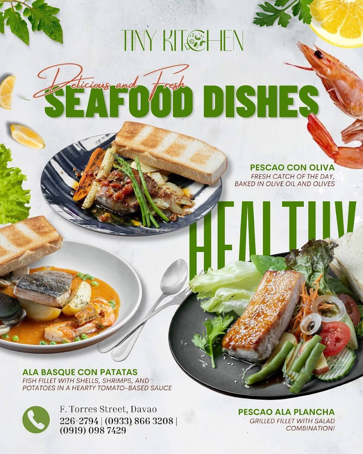 Menu at Tiny Kitchen & Dulce Vida restaurant, Davao City