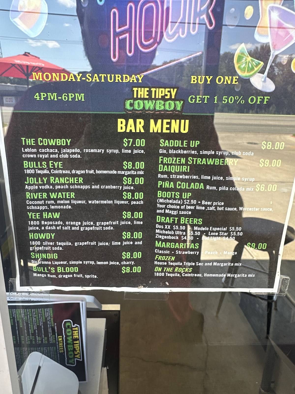 Menu at Tipsy Cowboy pub & bar, Belton