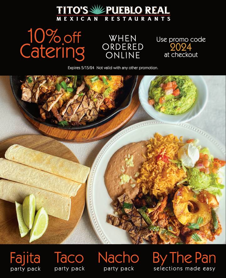 Menu at Tito's Mexican Restaurant - Spring Hill, Spring Hill