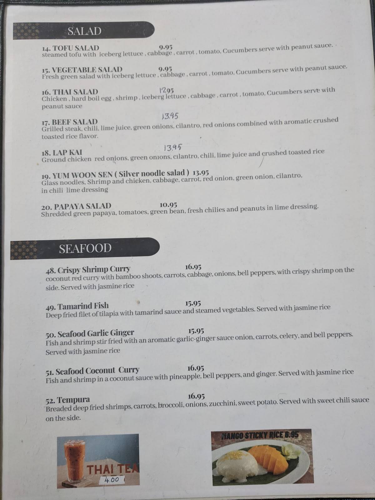 Menu at Toi's Thai Kitchen restaurant, Prescott Valley