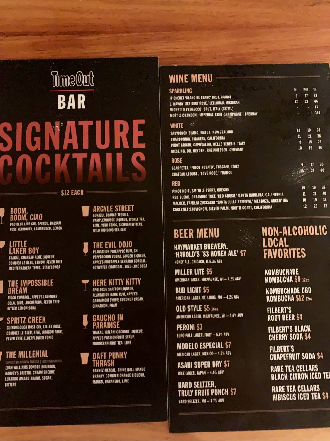 Menu at Tony's Bar & Rooftop, Fort Collins