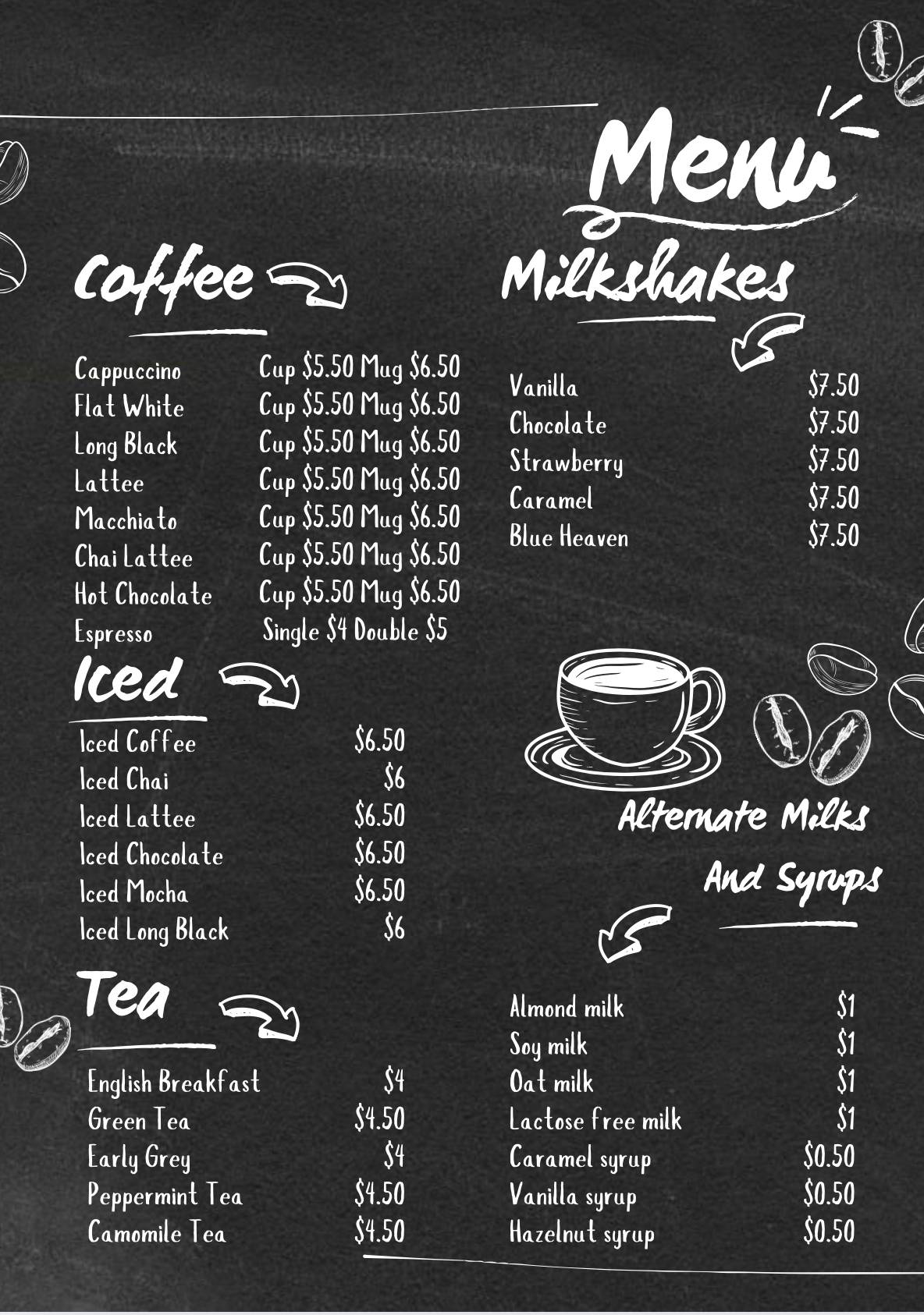 Menu at Salty at Toogoom restaurant, Toogoom
