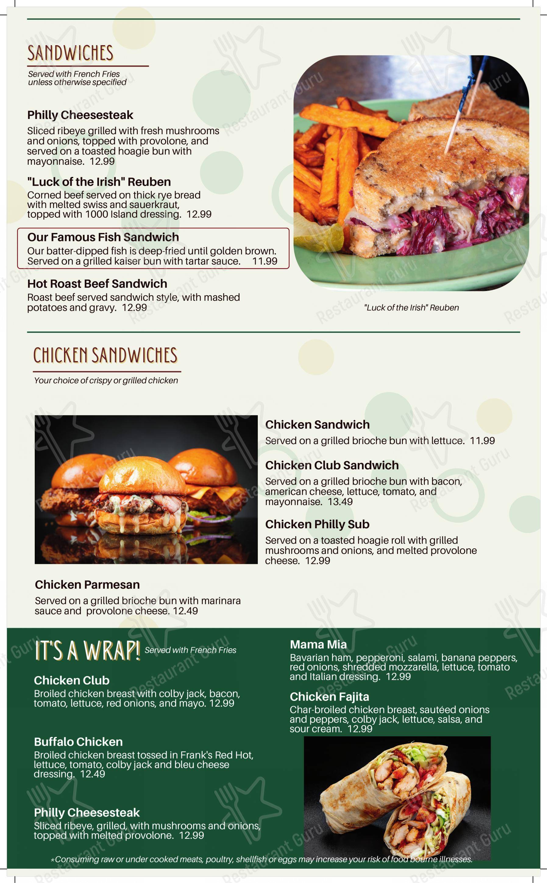 Menu at Top of the Viaduct Restaurant & Catering, Massillon