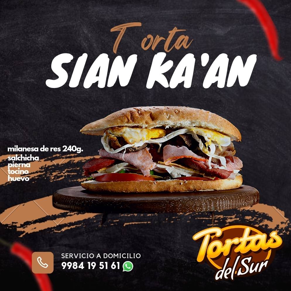 Carta del restaurante Tortas Del Sur Cancún, Cancún