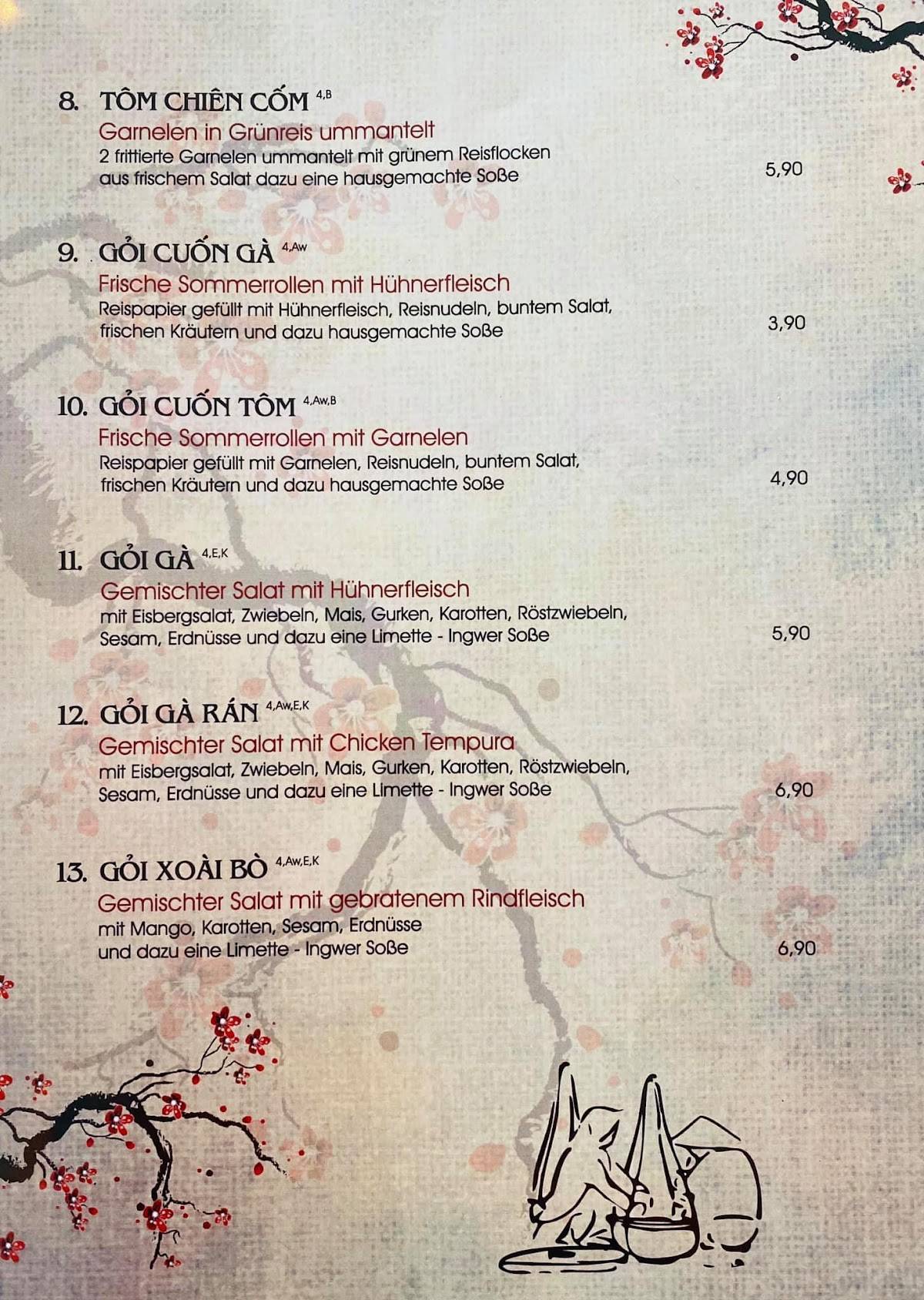 Menu at Tràng An Vietnamese Authentic Restaurant, Dresden