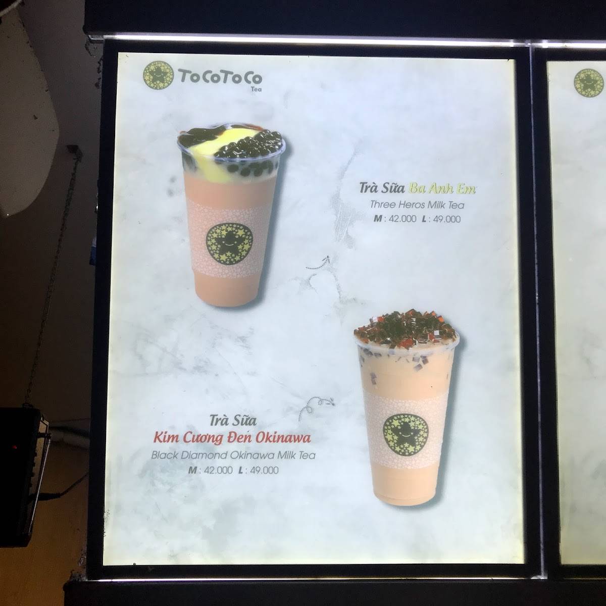 Menu at Trà Sữa Toco Toco cafe, Hanoi, 2 P. Nguyễn Văn Tố