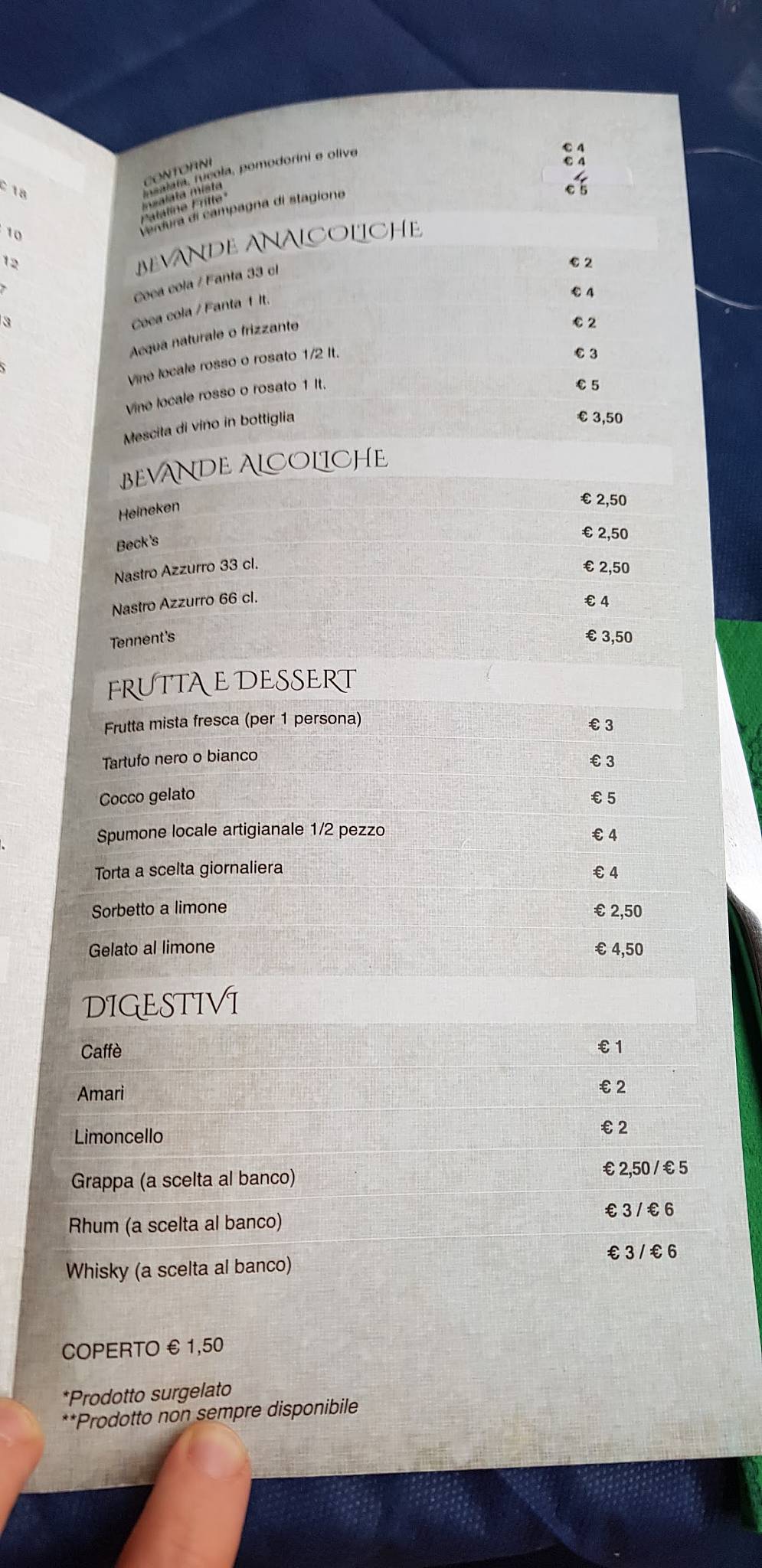 Menu at Trattoria Il Palazzo Di Antonaci Andrea restaurant, Giuggianello