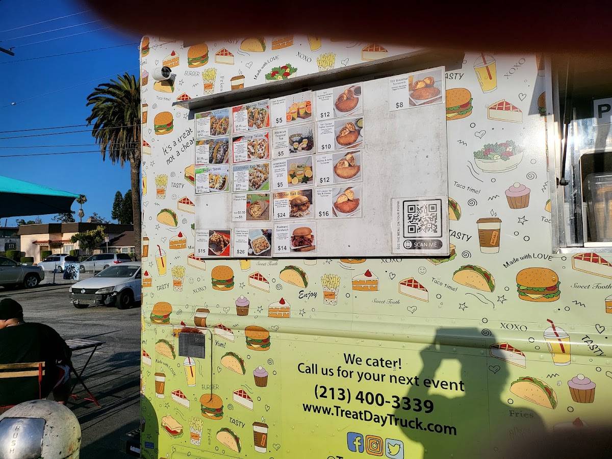 Menu at Treat Day Truck restaurant, Los Angeles