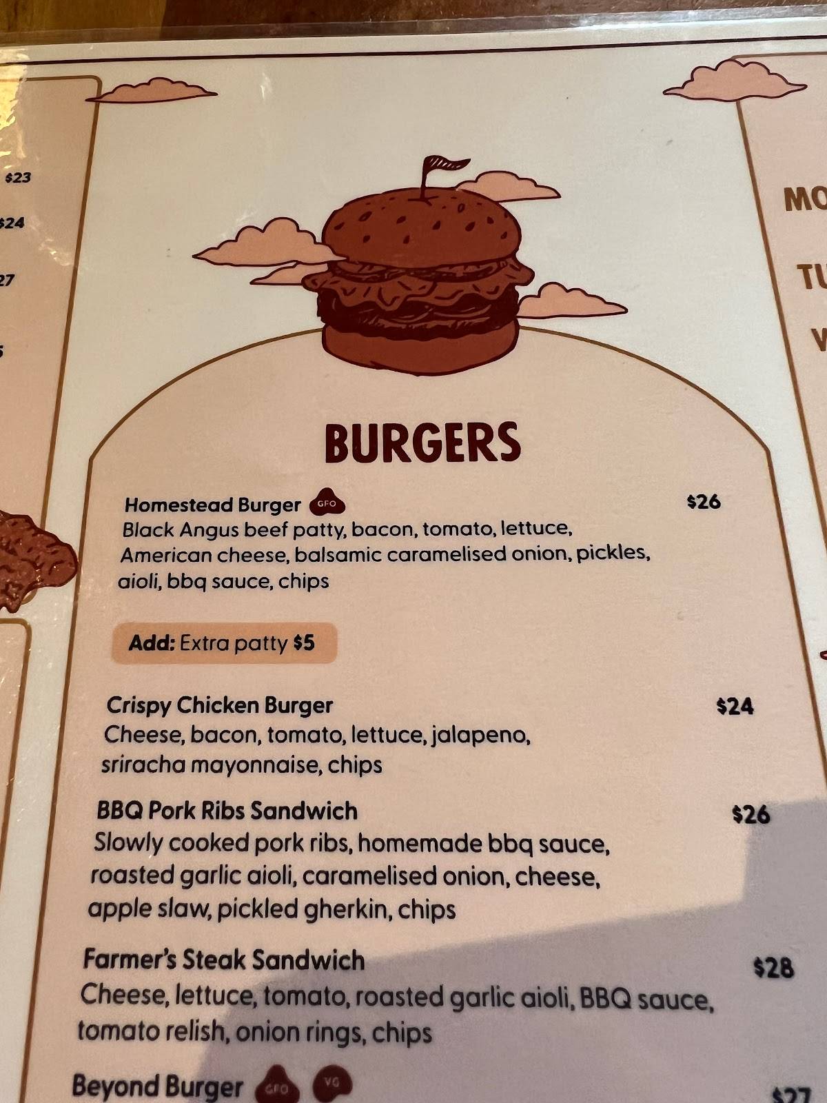 Menu at Treendale Farm Hotel pub & bar, Australind