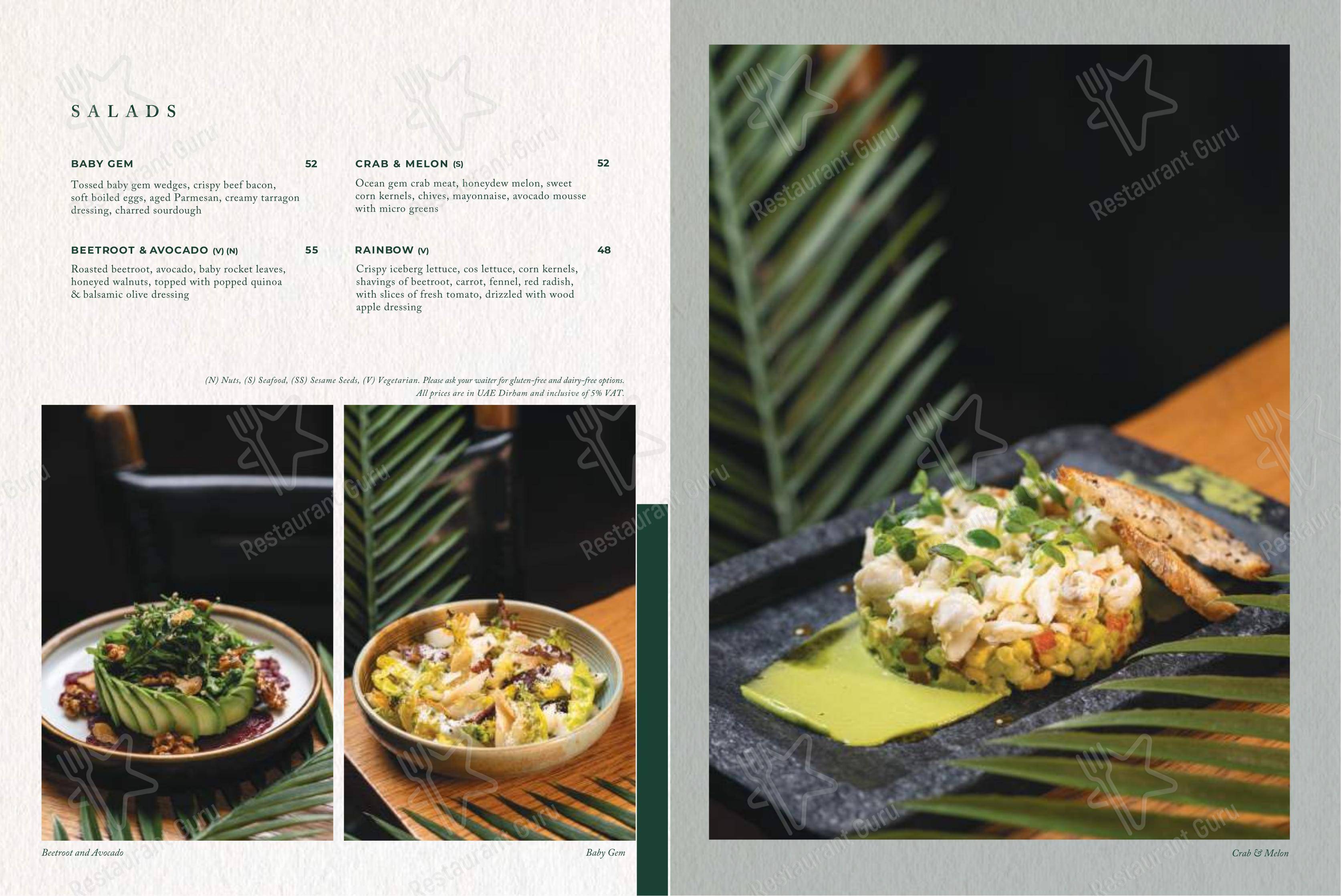 Menu at Tribes Mall of The Emirates restaurant, Dubai, Level 2