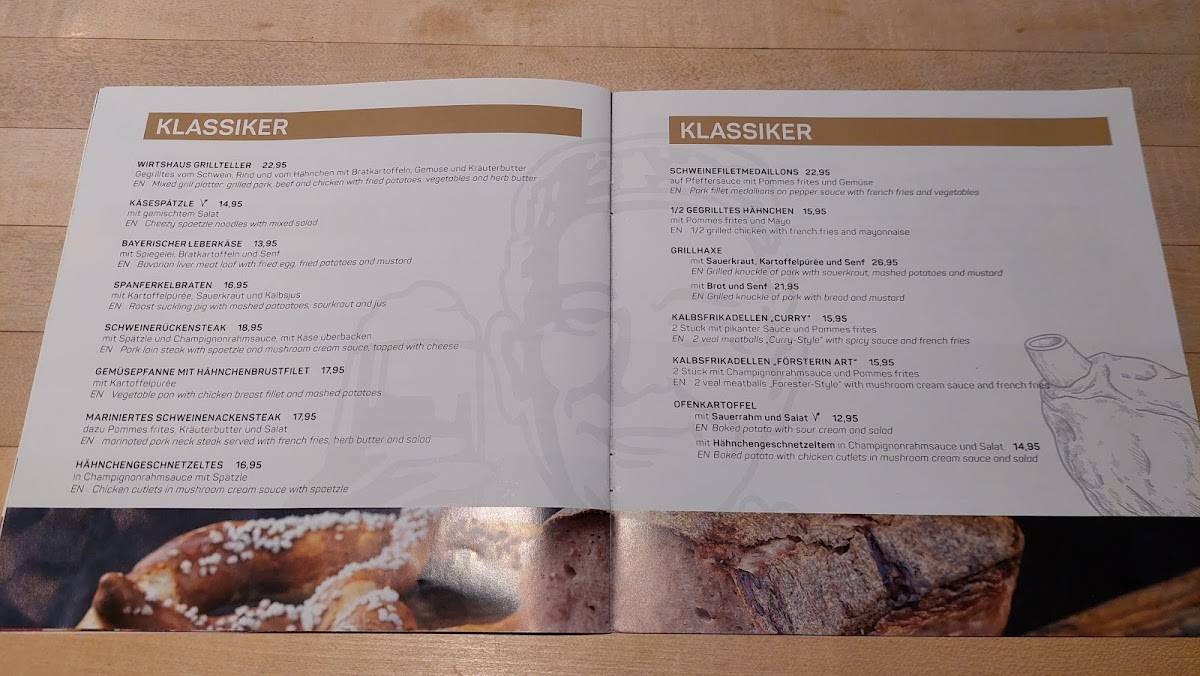 Carta del restaurante Bitburger Wirtshaus, Treveris, Kornmarkt 1-3