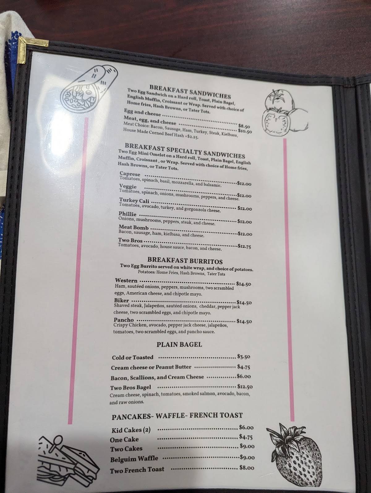 Menu at Two Brothers Cafe, East Hampton, 20 E High St