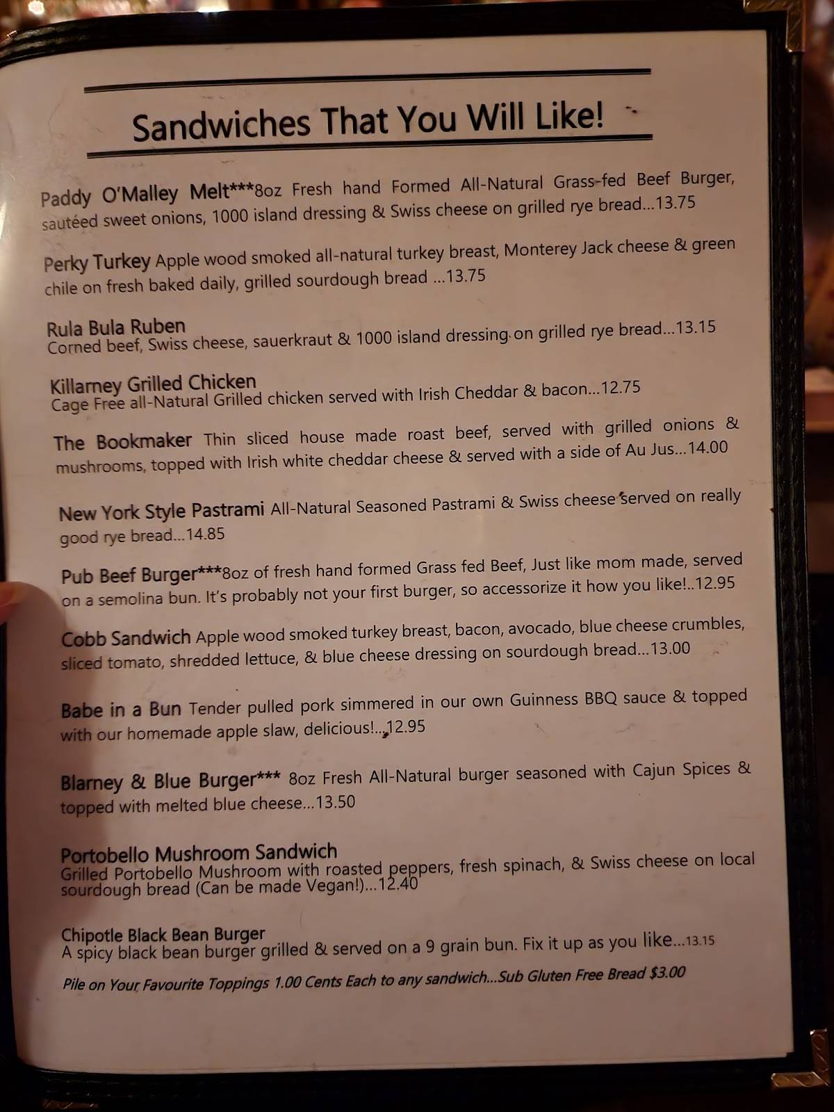 Menu at Two Fools Tavern pub & bar, Albuquerque
