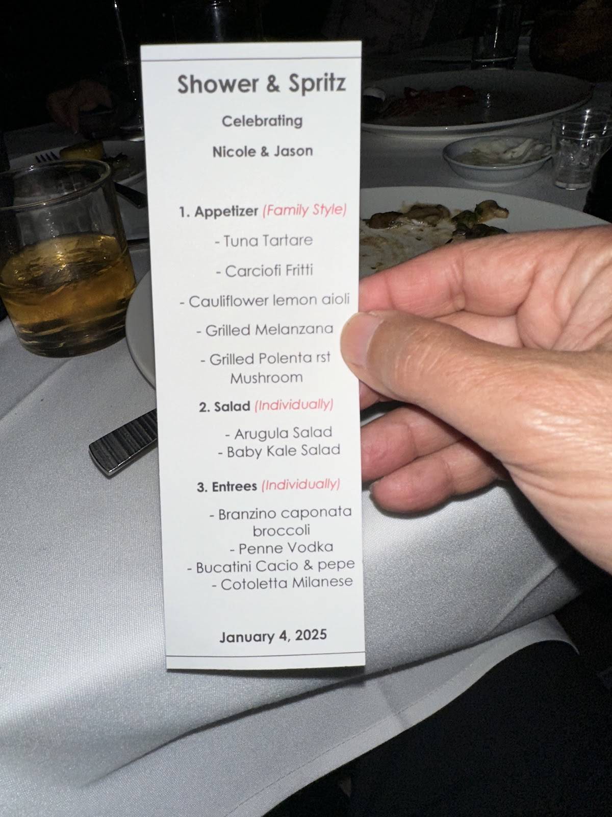 Menu at Two25 Restaurant, Locust Valley