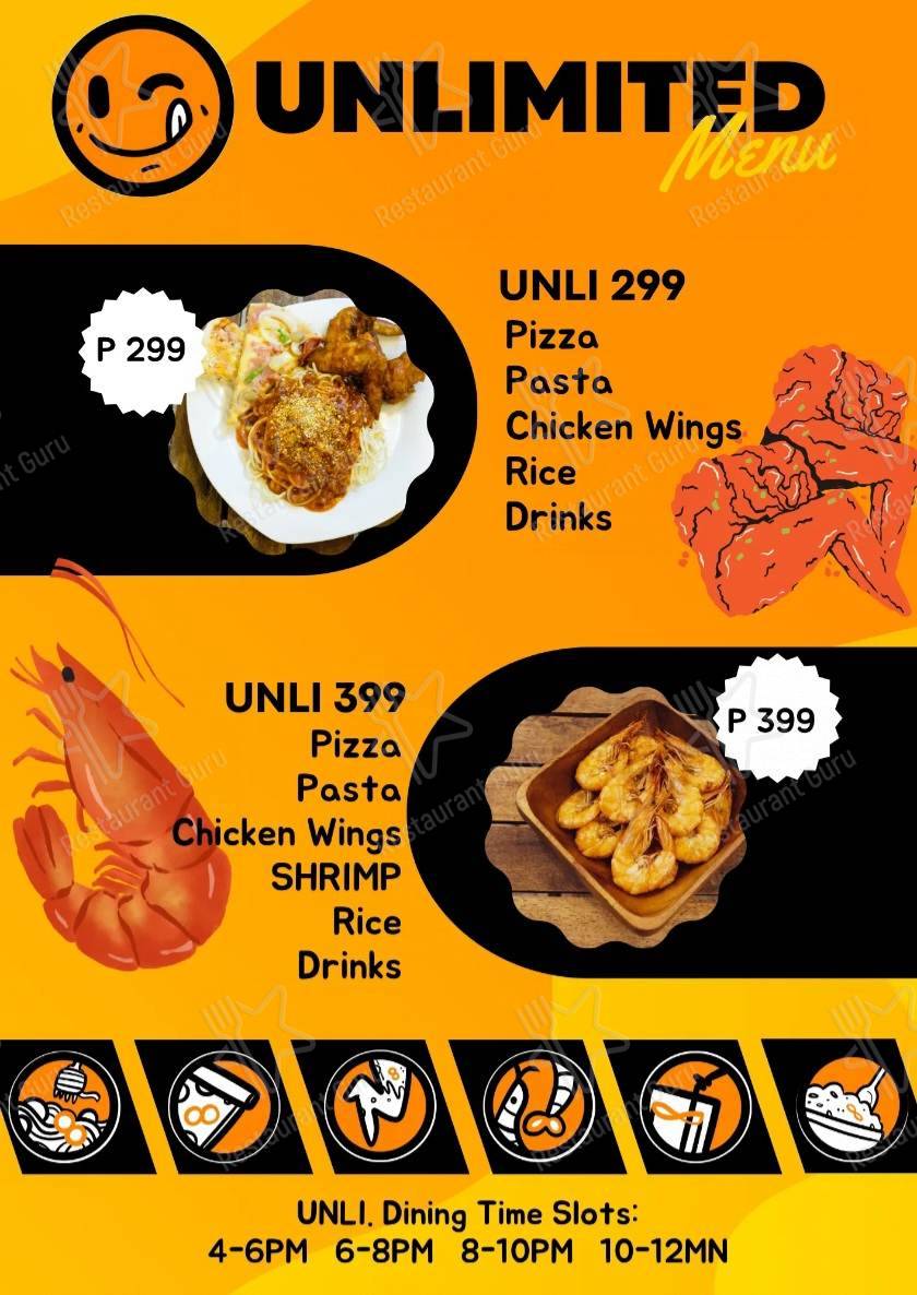 Menu at UNLI. restaurant, Quezon City