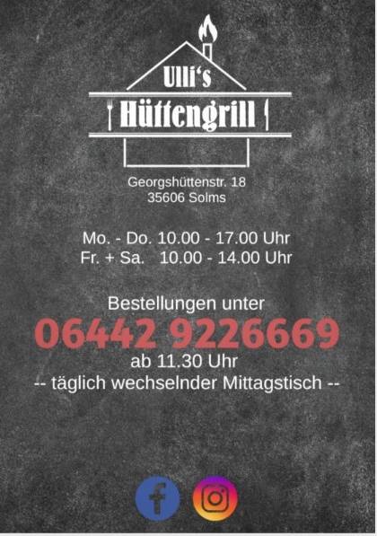 Speisekarte von Ullis Hüttengrill pub & Bar, Solms
