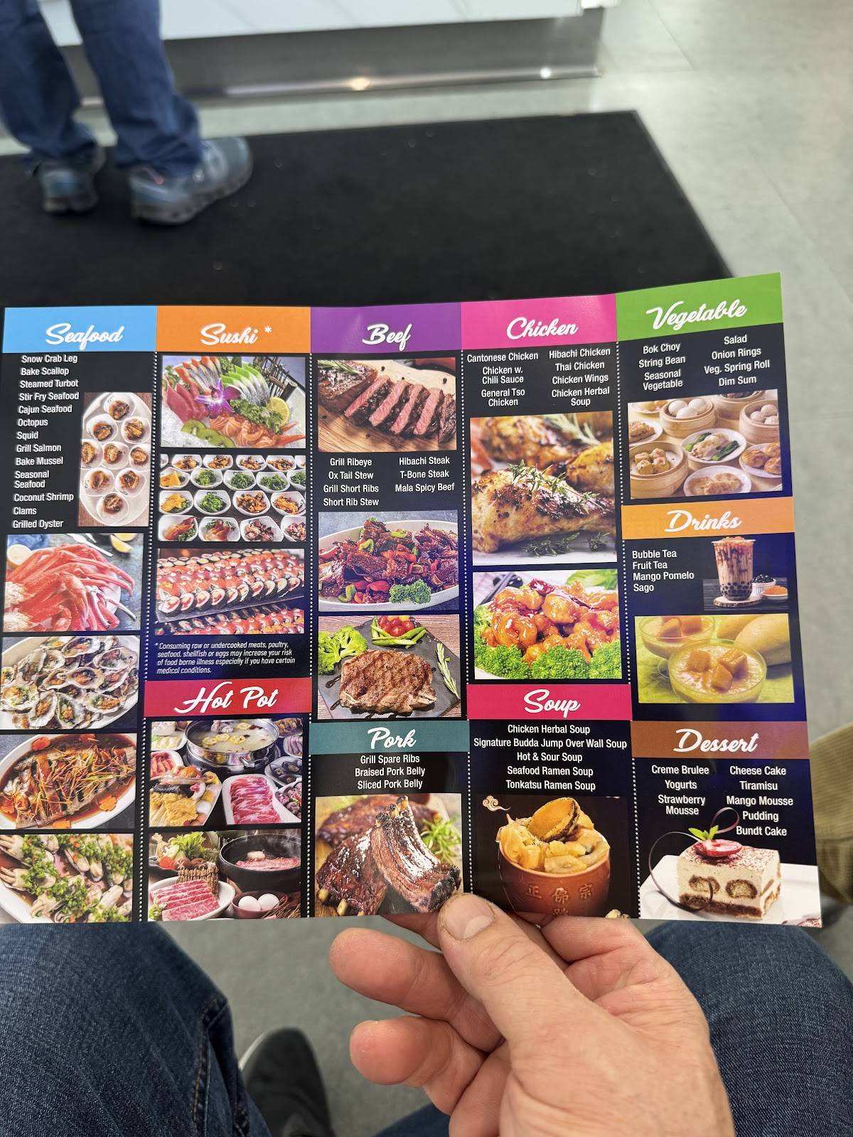 Menu at Umi Hotpot Sushi & Seafood Buffet restaurant, City of Industry