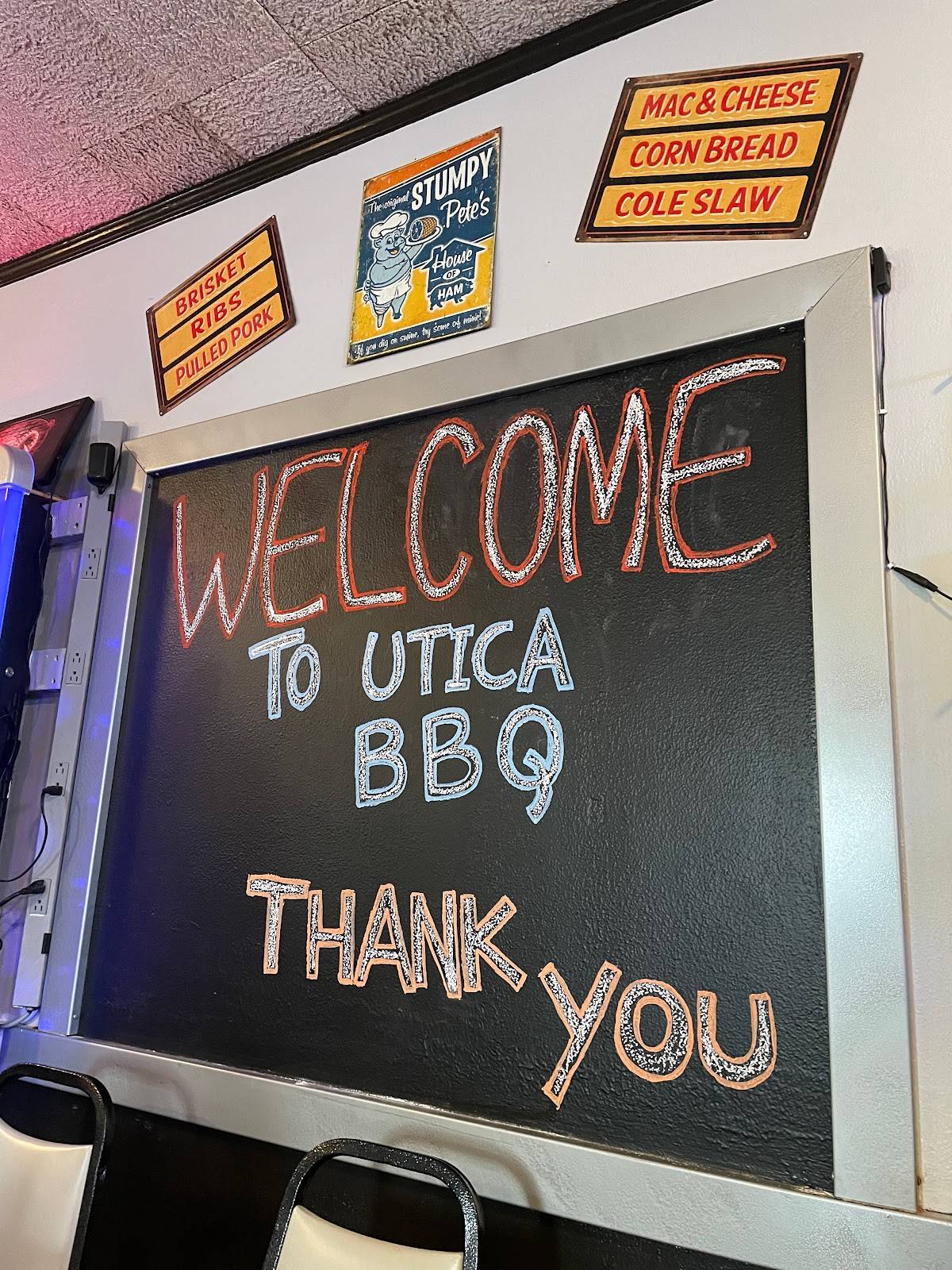 Menu at uticabbq, Utica