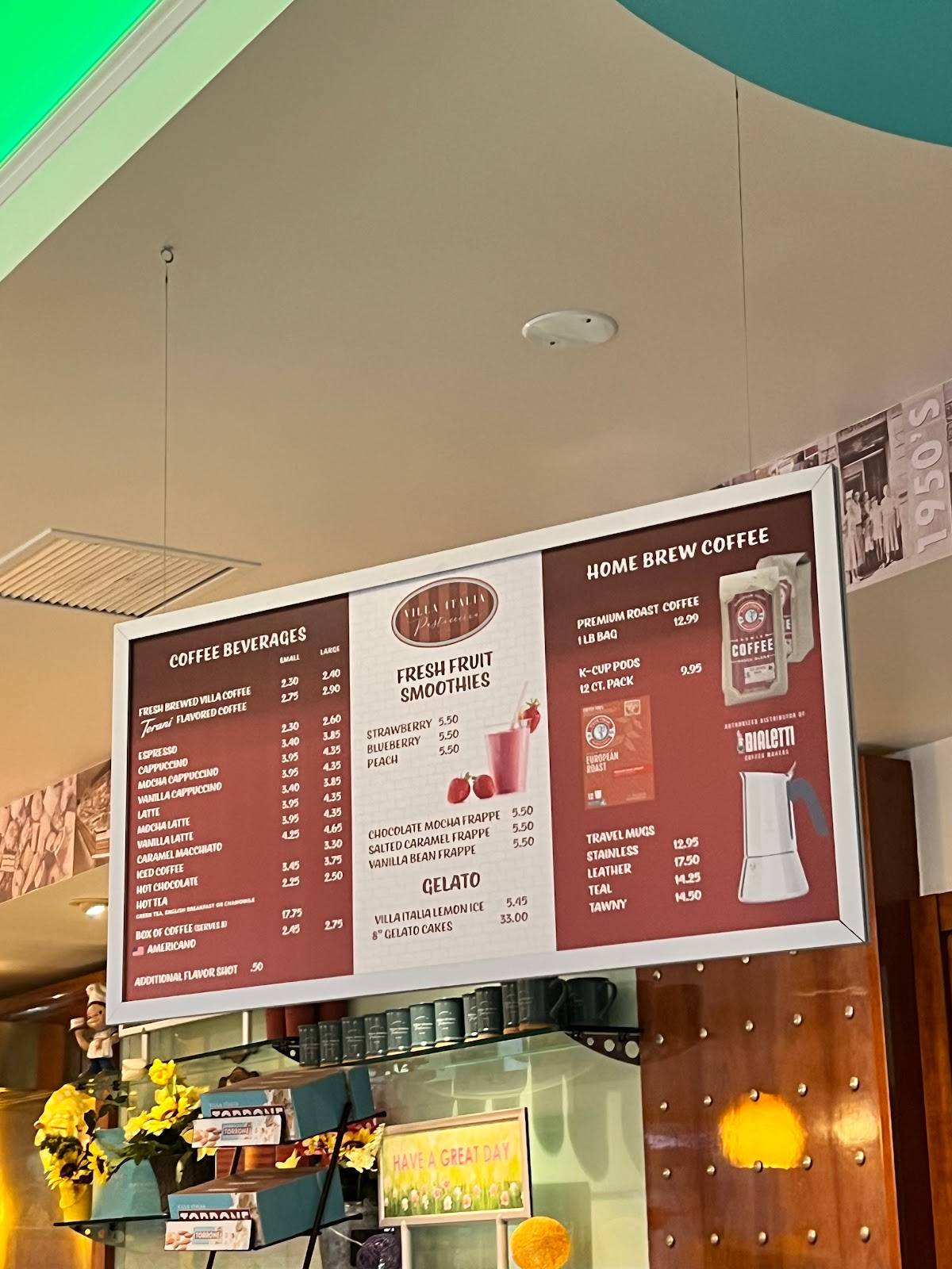 Menu at Villa Italia Bakery, Schenectady, 226 Broadway