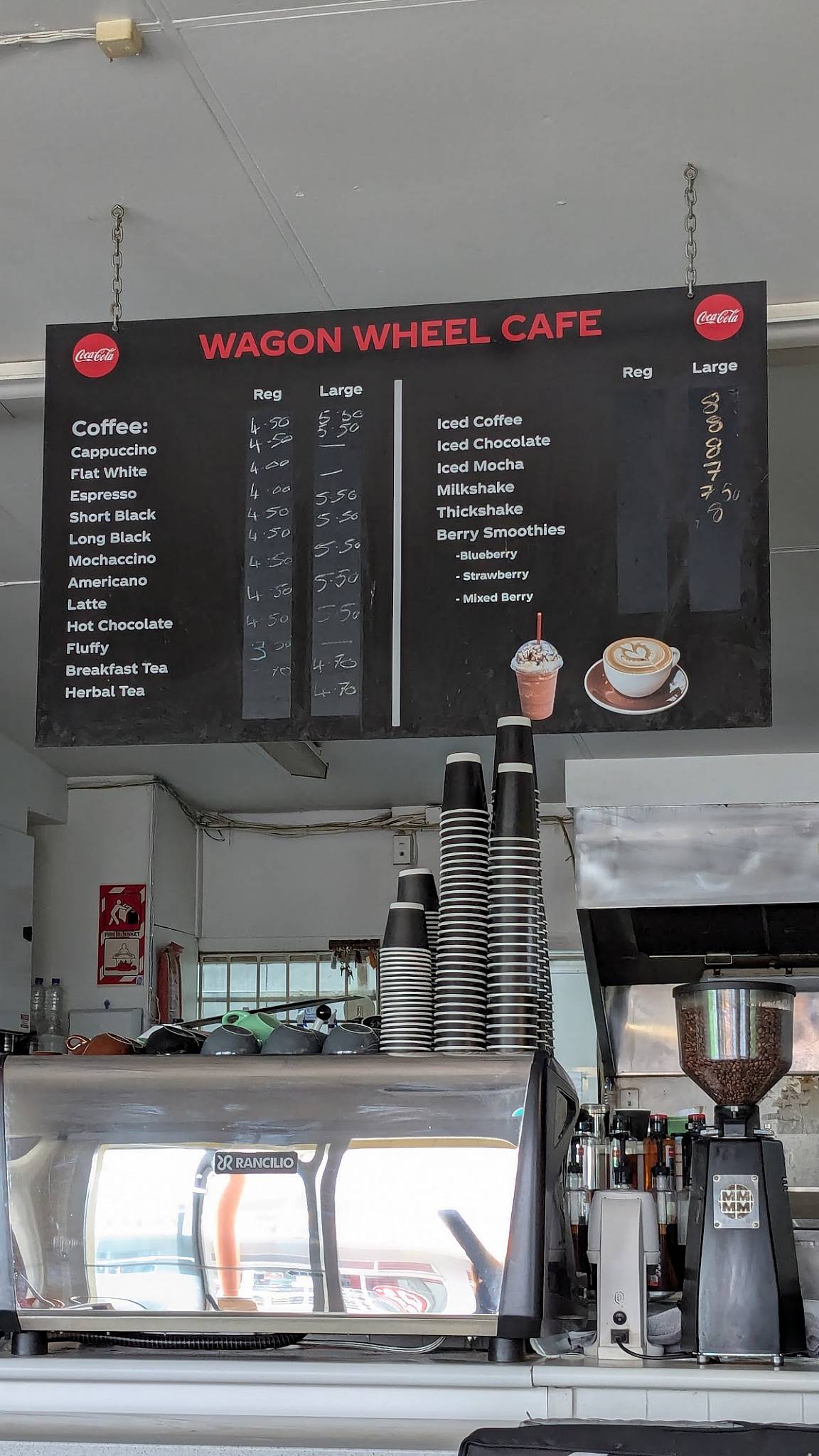 Menu at Wagon Wheel Lunch Bar, Morrinsville