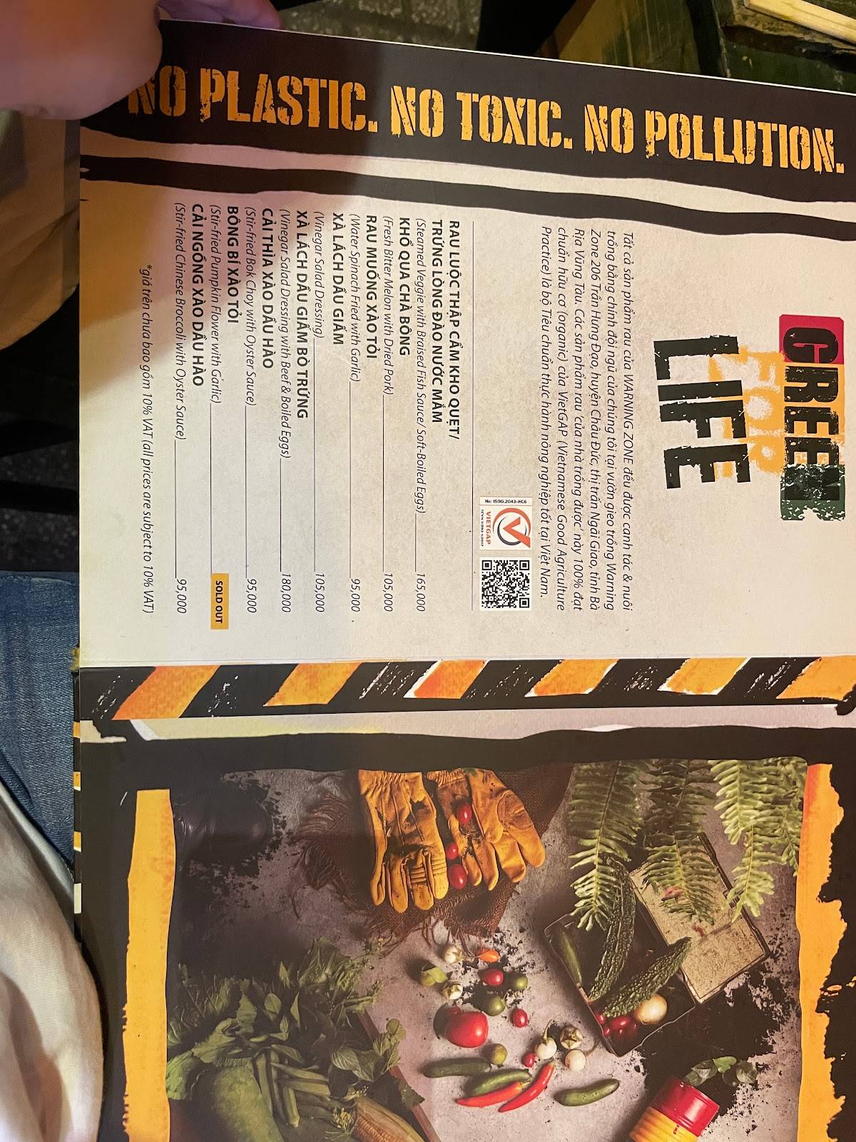 Carta del restaurante Warning Zone 173, Ciudad Ho Chi Minh (Saigón)
