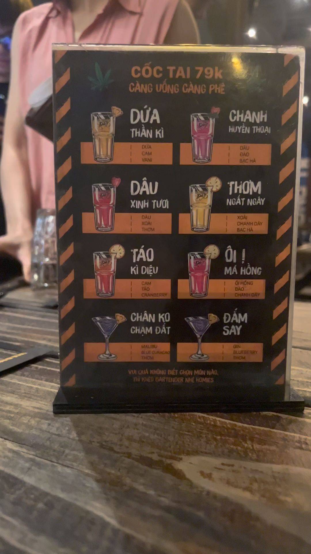 Carta del restaurante Warning Zone 173, Ciudad Ho Chi Minh (Saigón)