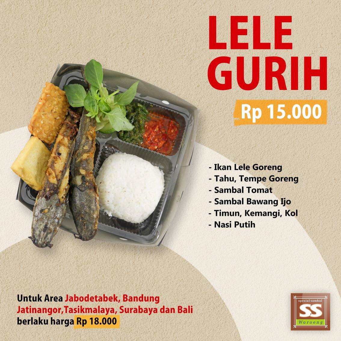 Carta del restaurante Waroeng Spesial Sambal "SS" Arjuna, Surabaya