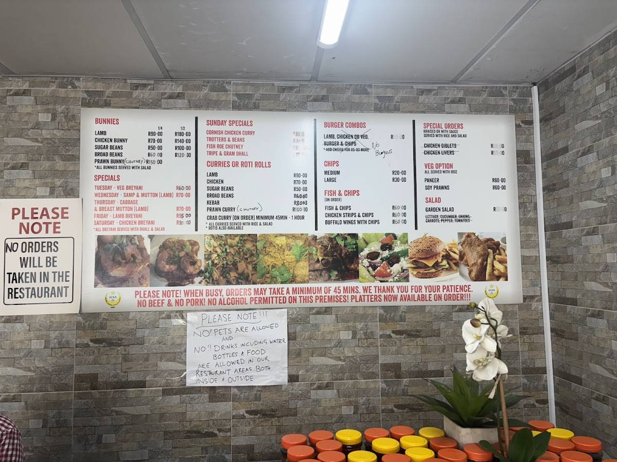Menu at Westbrook Bakery & Take-Away, Westbrook