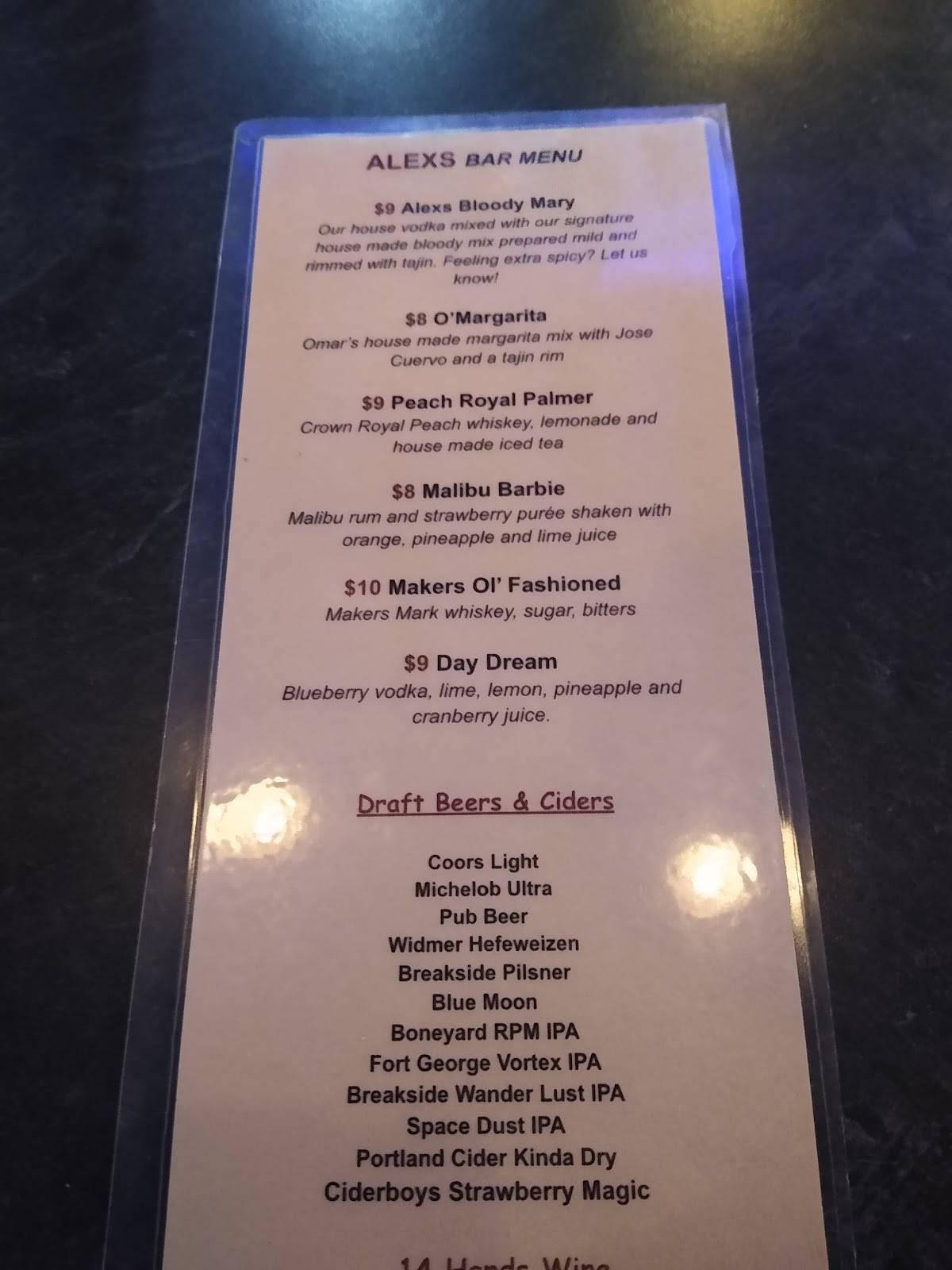 Menu at Wichita Puff's Pub, Gresham
