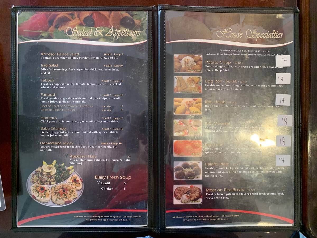 Menu at Windsor Palace Restaurant & Catering - Tecumseh, Windsor, 12 ...