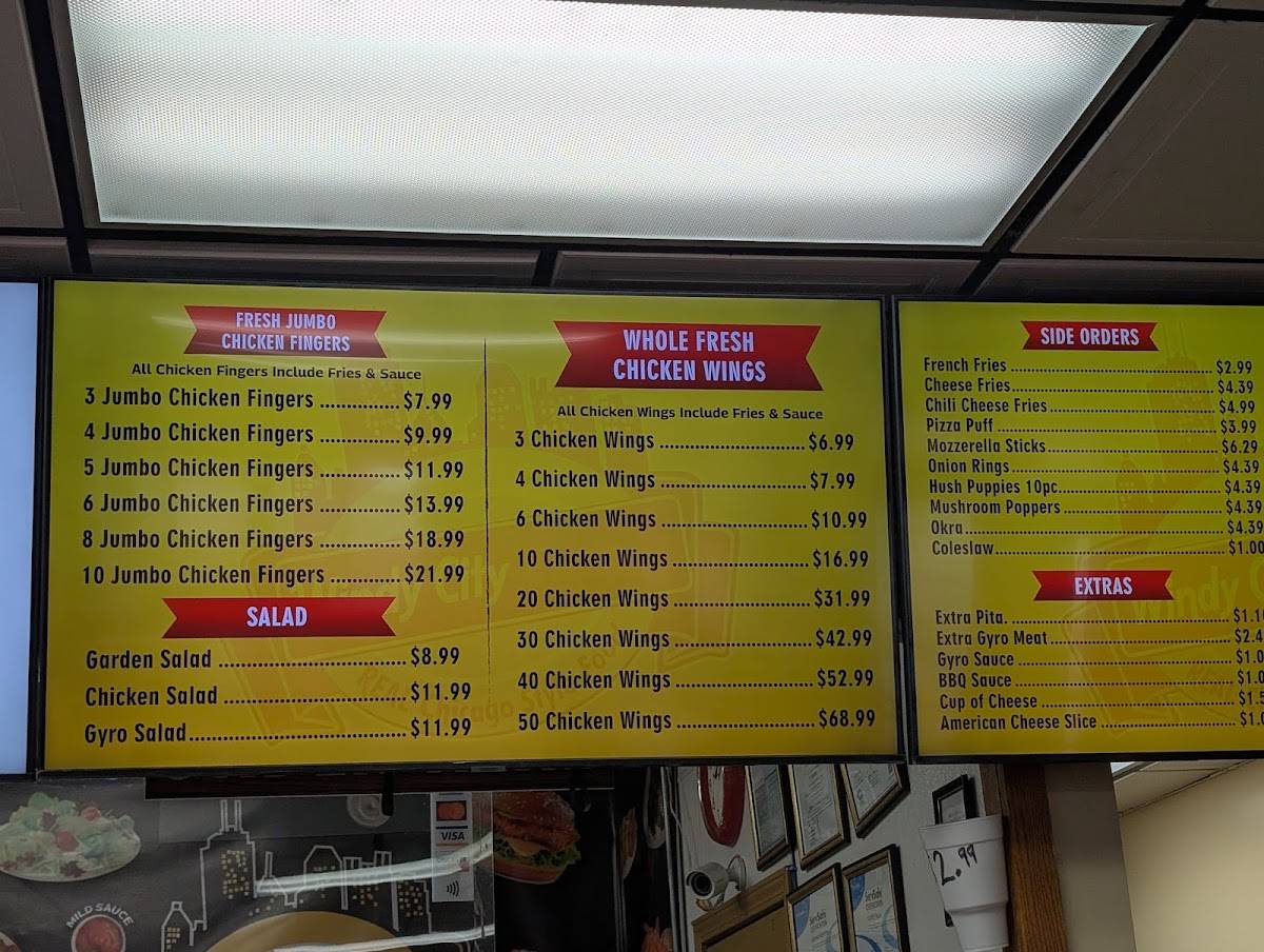 Menu at Windy City Express restaurant, Urbana, 410 N Race St