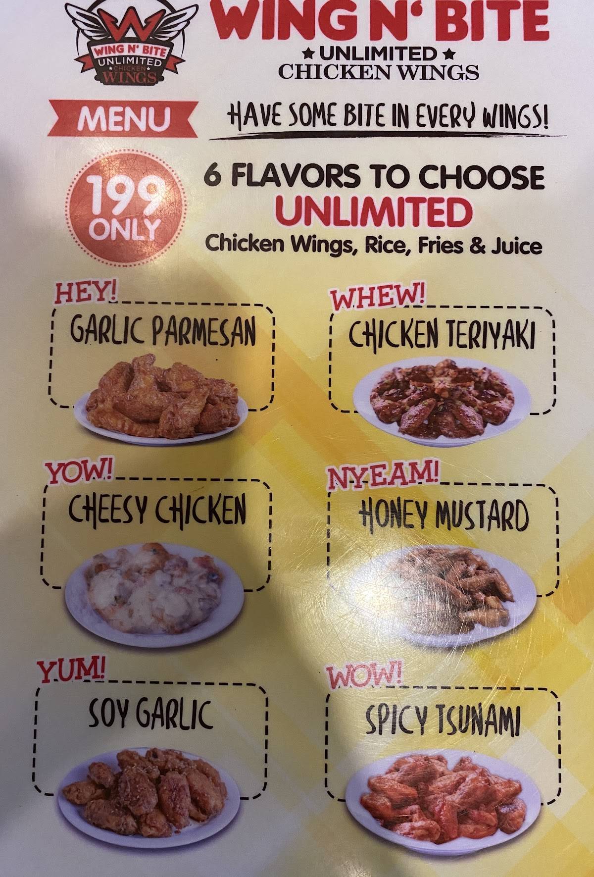 Carta del restaurante Wing N Bite Unlimited Chicken Wings, General Santos
