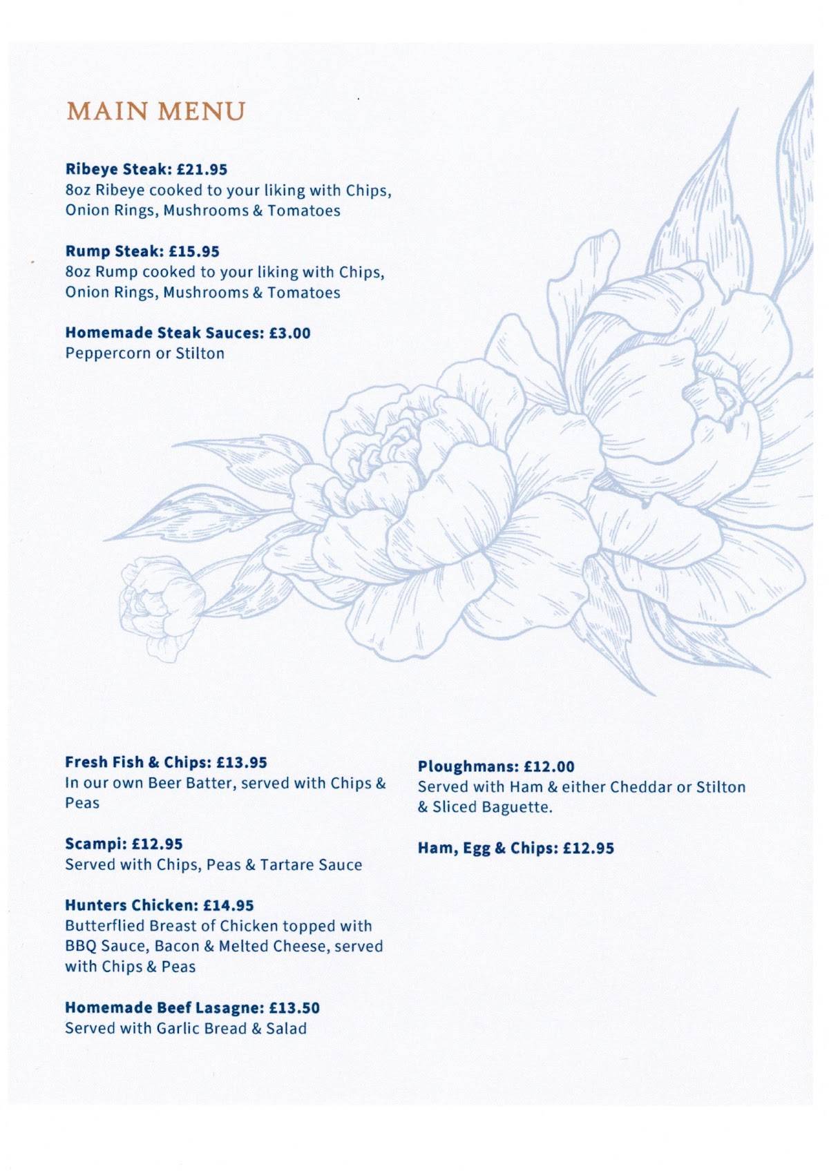 Menu at The Half Moon & Seven Stars pub & bar, Wingham