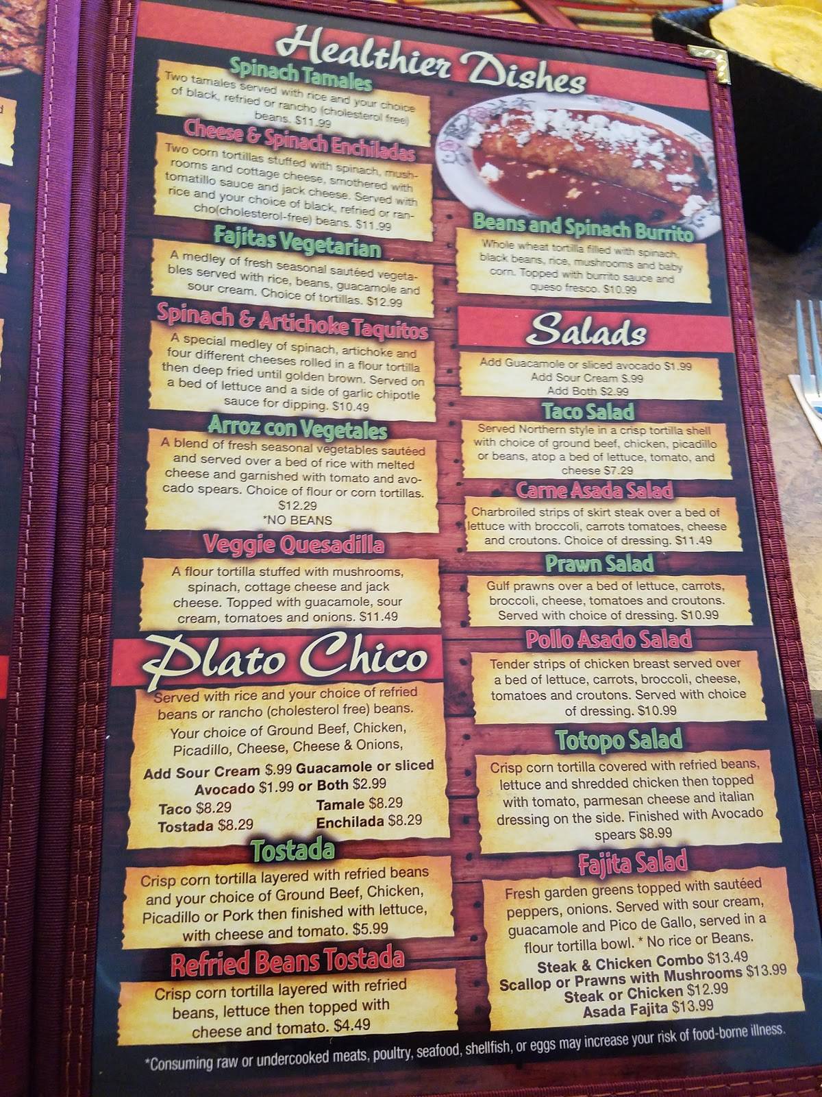 Menu at El Porton Mexican Restaurant Yakima, Yakima, Tieton Dr