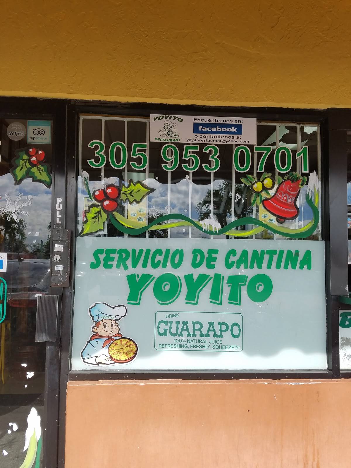 Menu at Yoyito Cafe Restaurant, Hialeah
