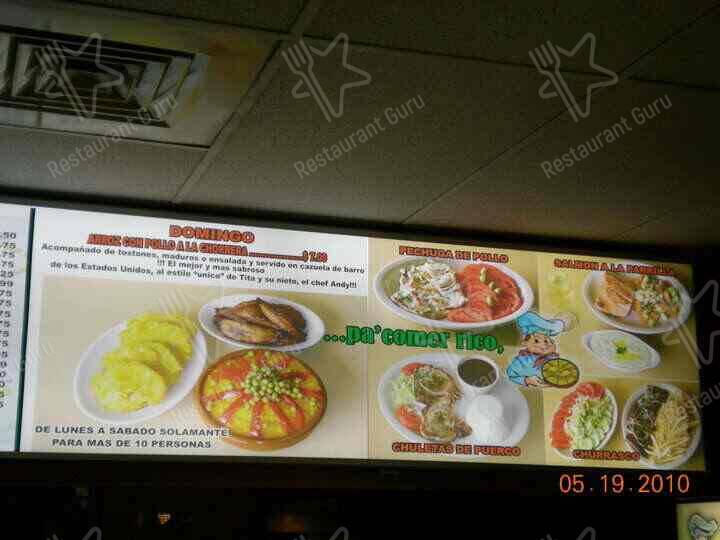 Menu at Yoyito Cafe Restaurant, Hialeah