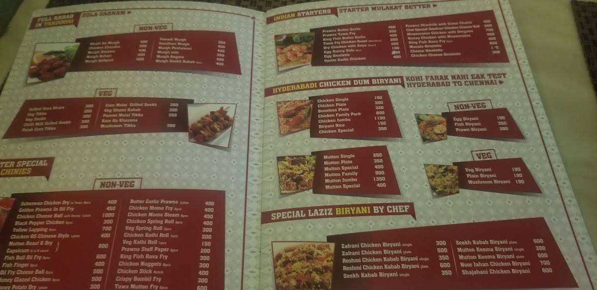 Menu at Zeeshan Restaurant, Chennai, OMR Service Rd