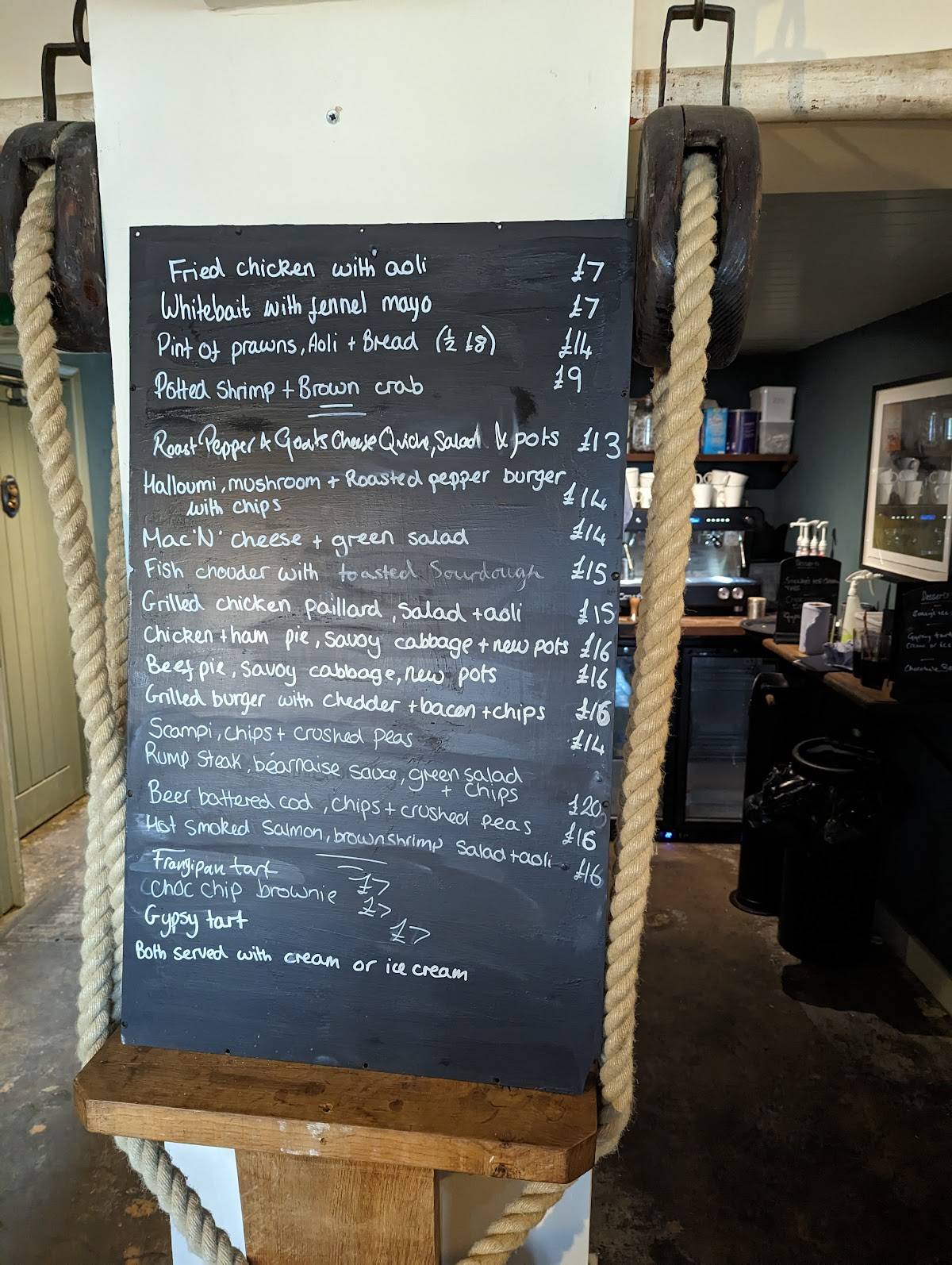 Menu at Zetland Arms pub & bar, Deal