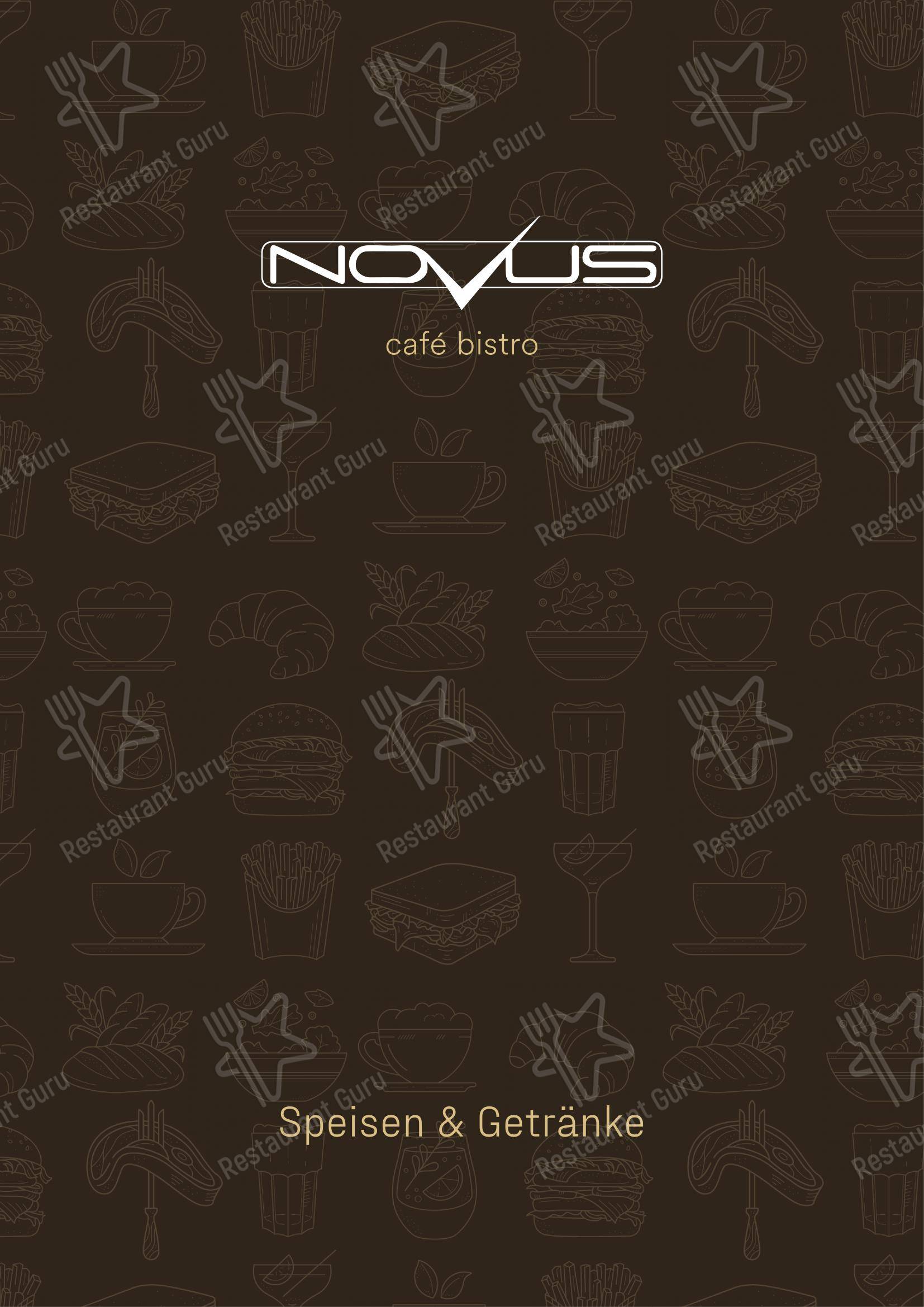 Speisekarte von Novus - Restaurant & Cafe - Mannheim, Mannheim