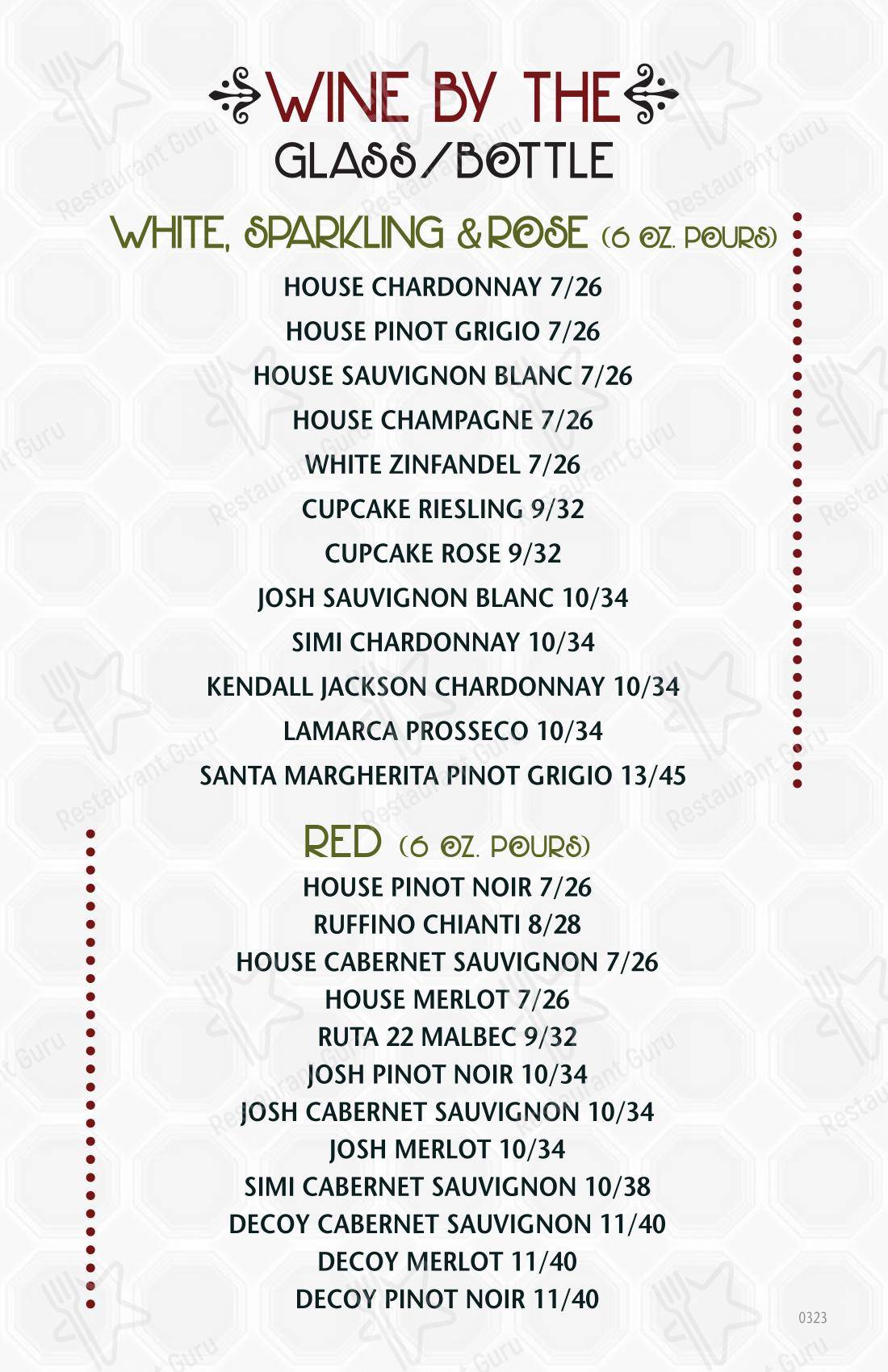 Menu at The Randolph Diner Bar & Grill, Randolph, 517 NJ-10