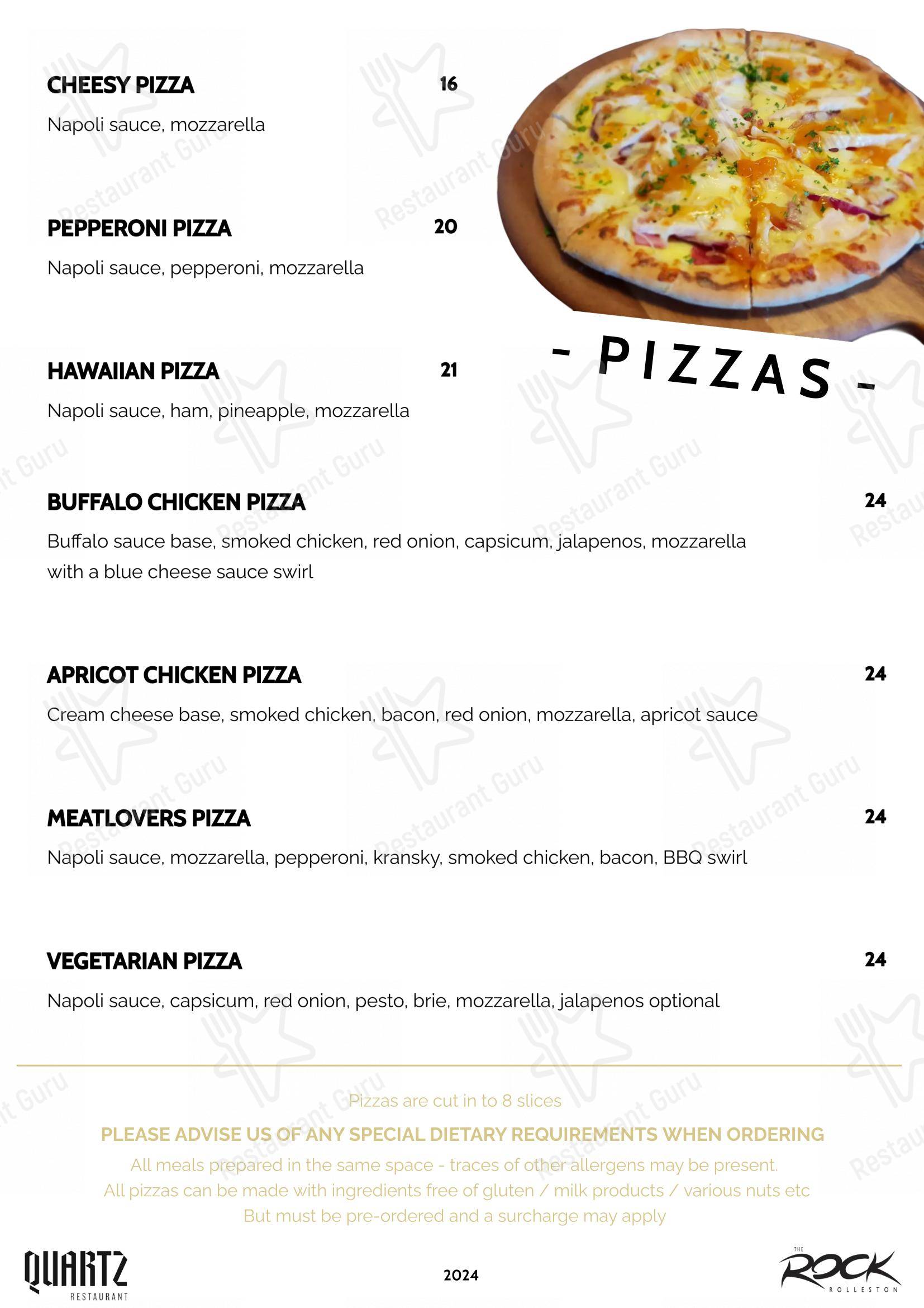 Menu at The Rock Rolleston pub & bar, Rolleston