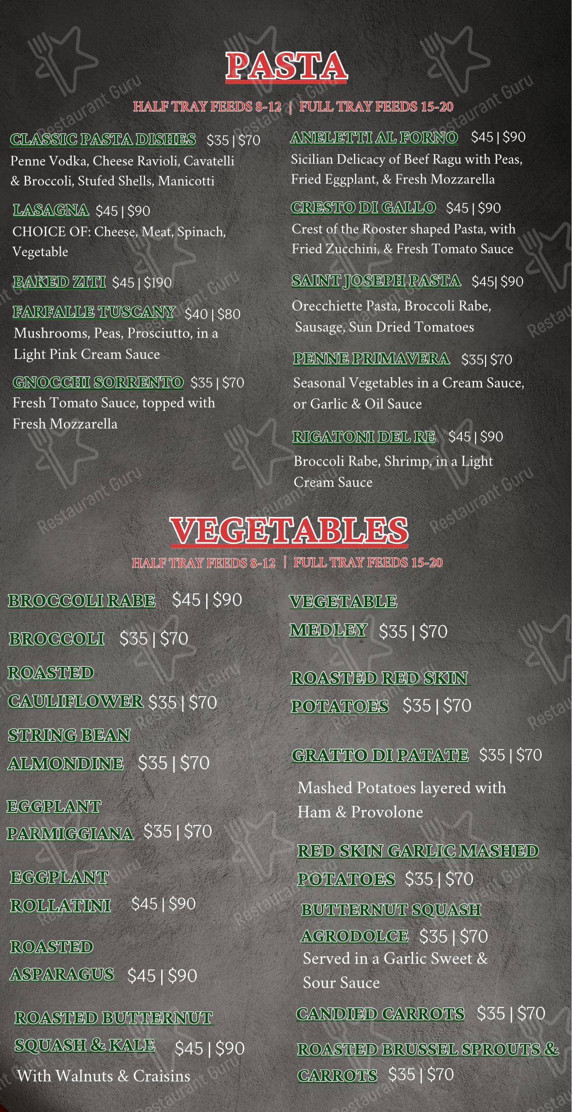 Menu at Tuscany Italian Market & Catering restaurant, Fort Myers