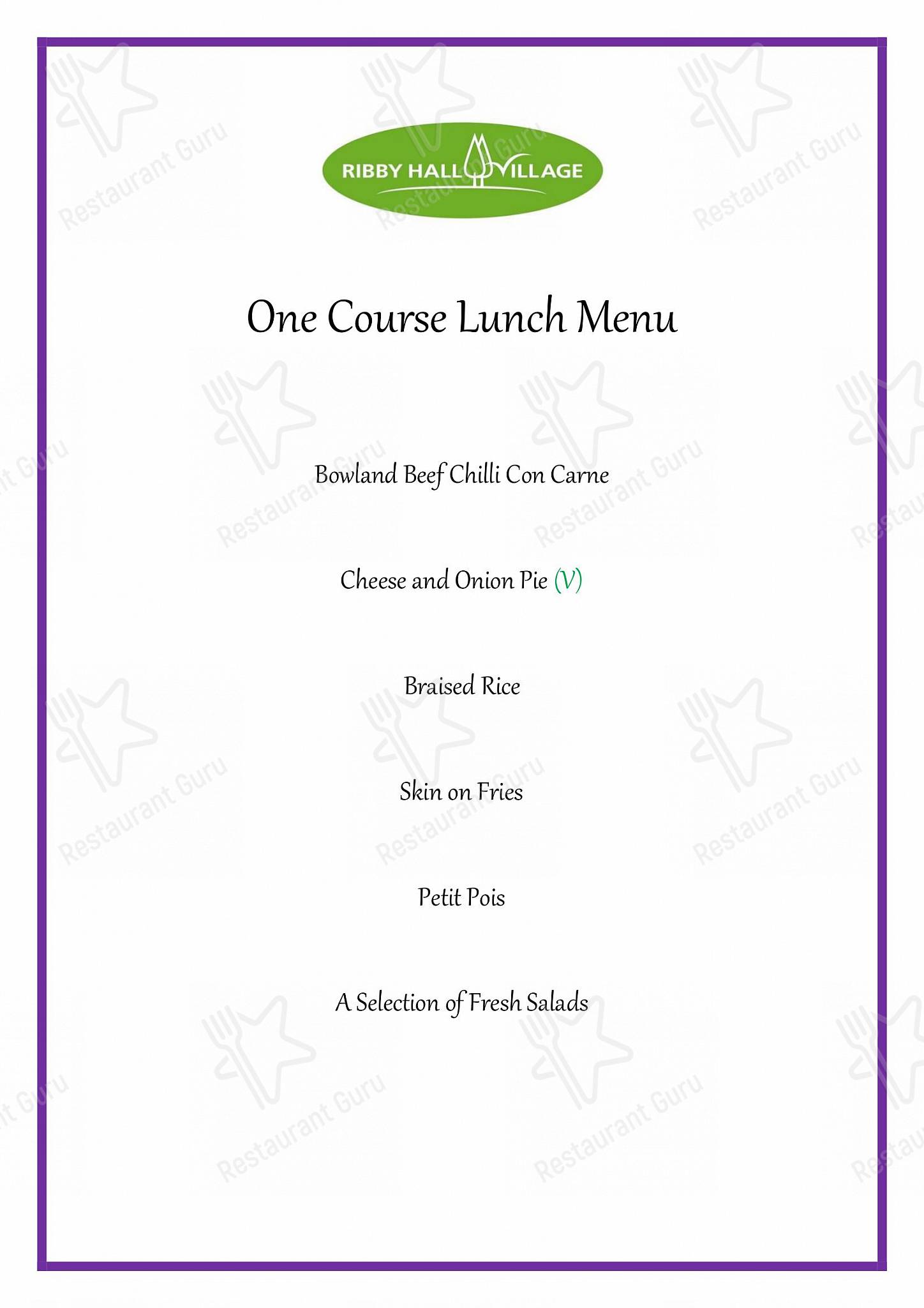 Menu at Harrison's Bar at Ribby Hall Village, Ribby-with-Wrea
